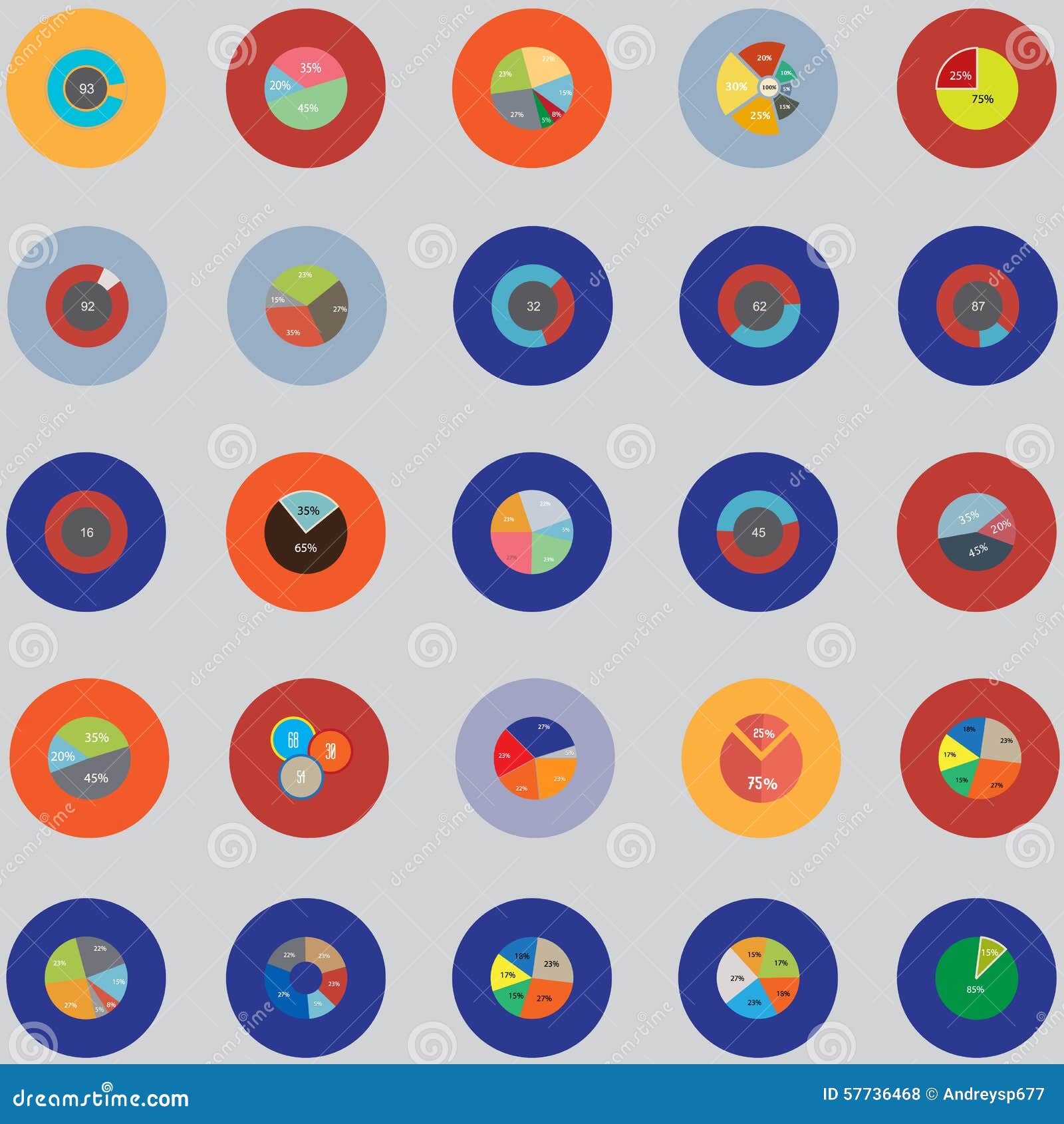 Infographic Elements. the Set is Round . Items for Business, Statistics ...