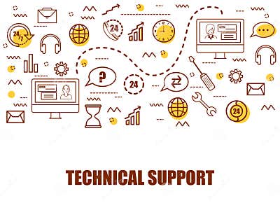Infographic Elements for Technical Support. Stock Illustration ...