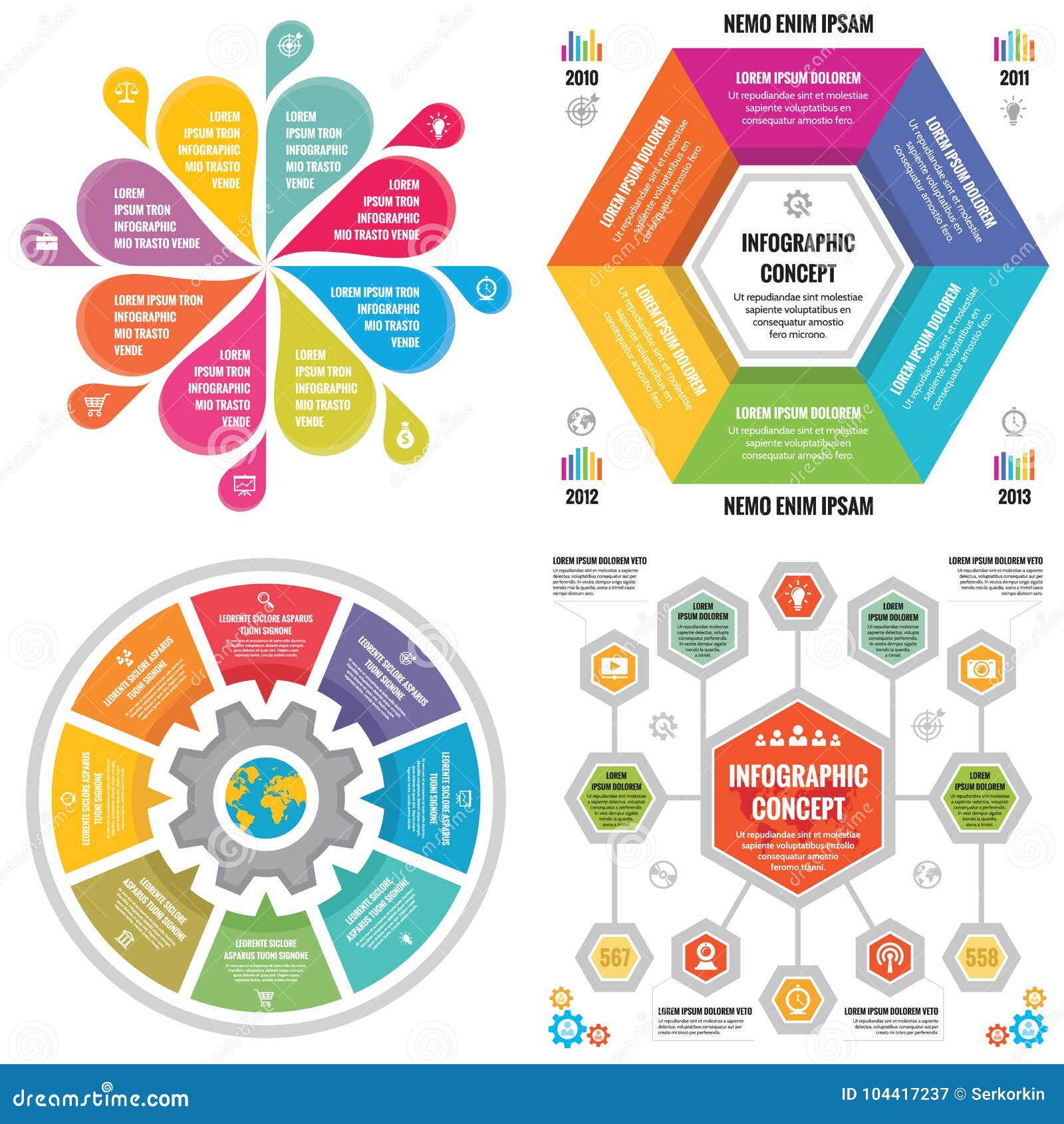 Infographic Elements Template Business Concept Banners for Presentation ...