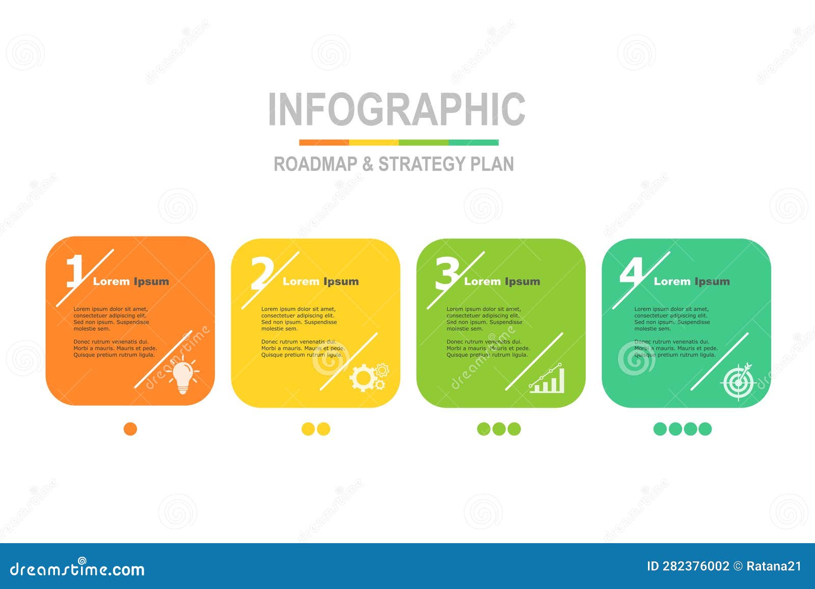 Infographic Element Template, Business Concept with ,4 Steps , Multi ...