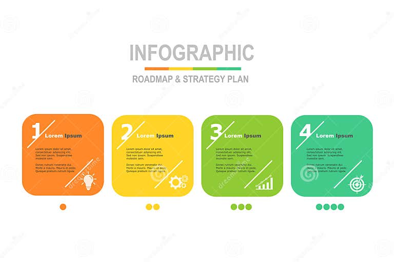 Infographic Element Template, Business Concept with ,4 Steps , Multi ...