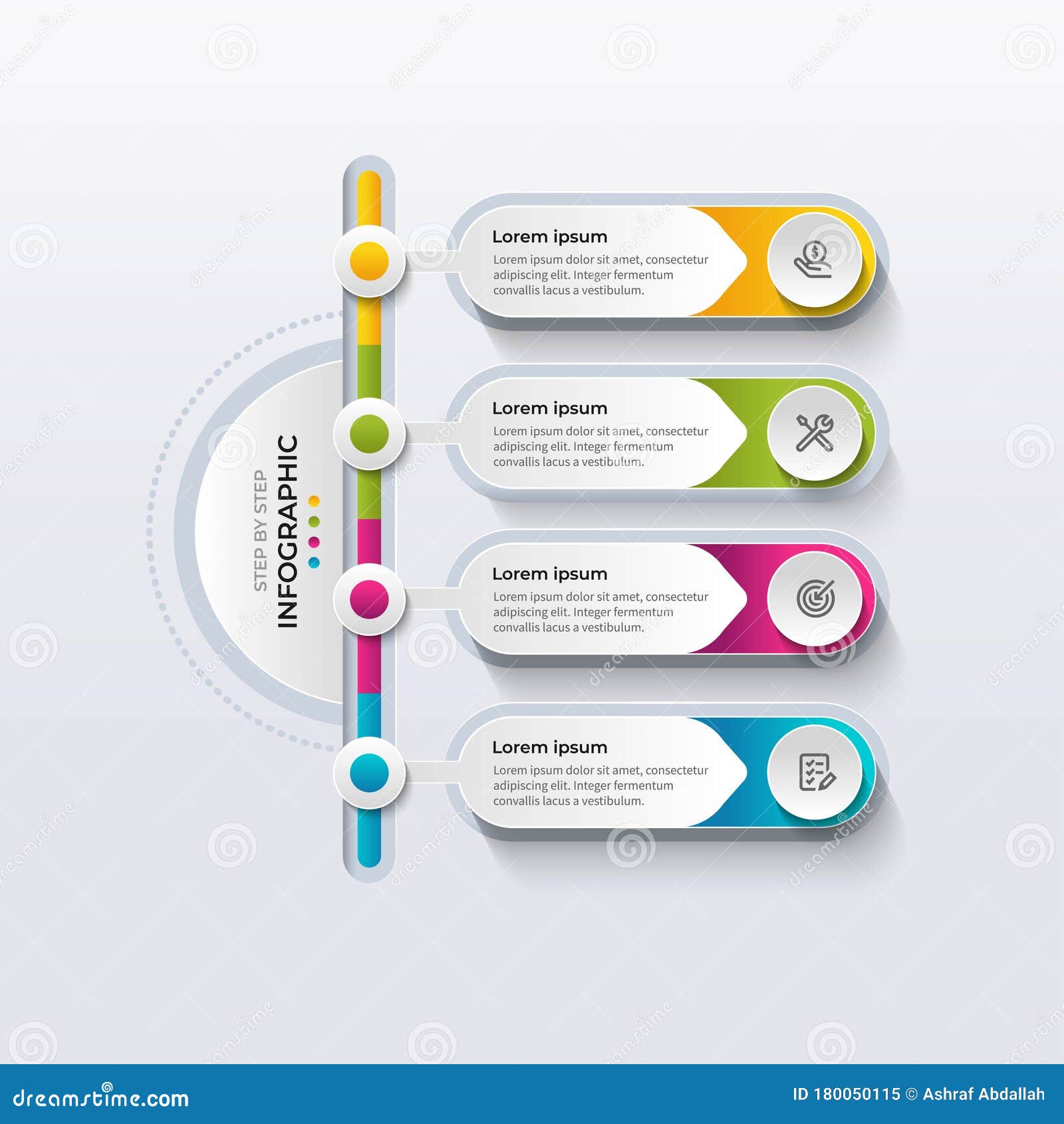 Creative Steps Collection Colorful Business Infographic Template, Can ...