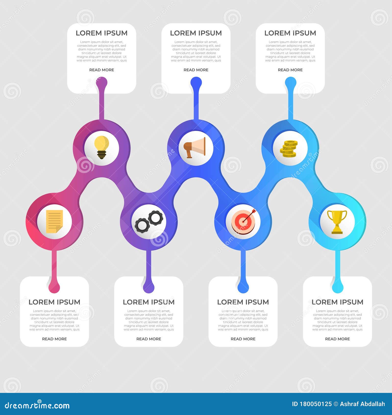 Creative Steps Collection Colorful Business Infographic Template, Can ...