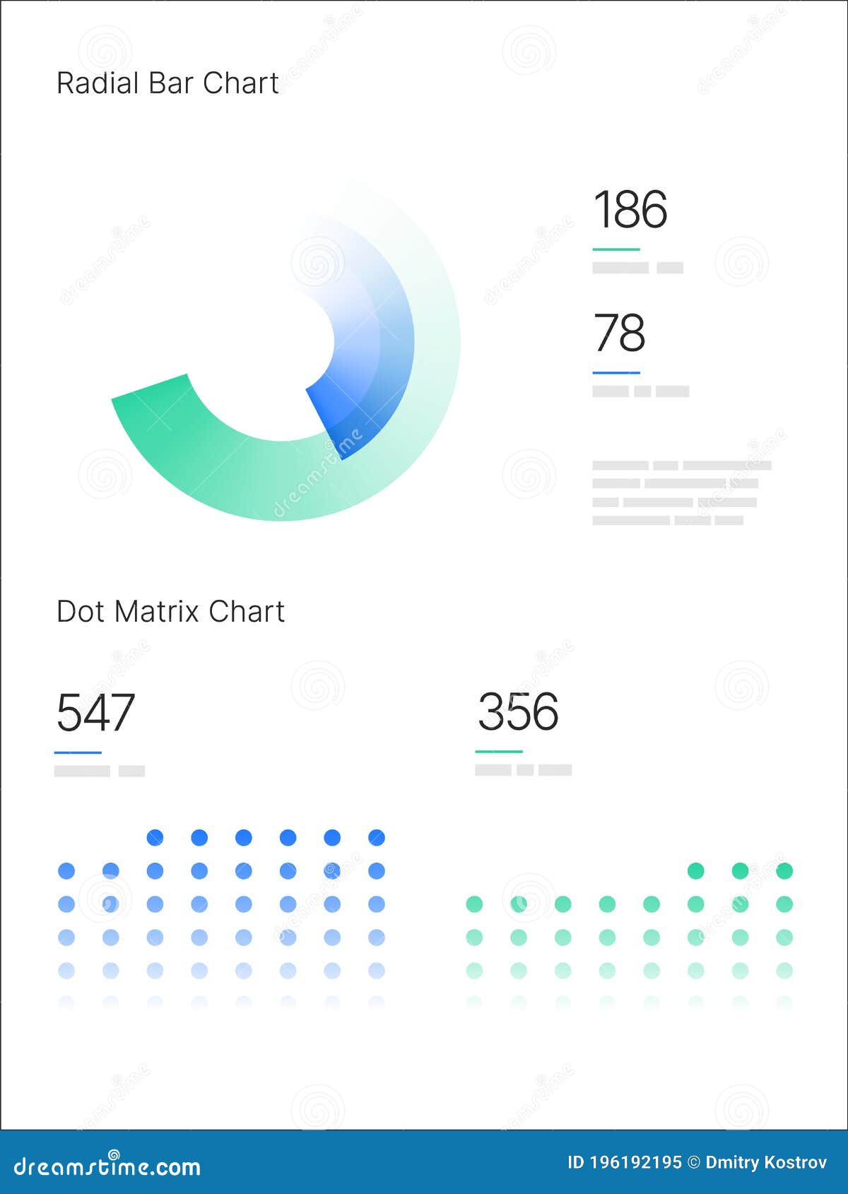 Infographic Elements. UI and UX Kit with Big Data Visualization. Stock ...