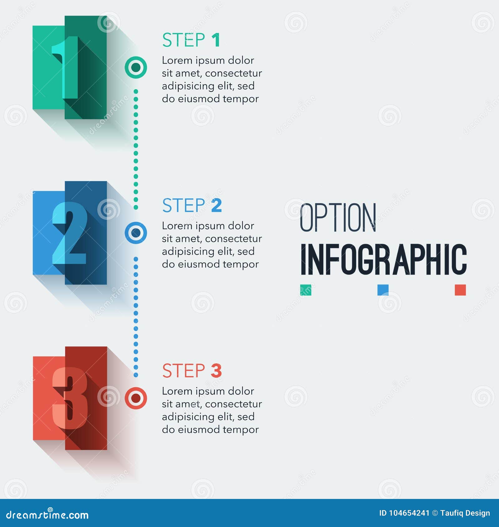 Infographic Elements Vector with 3 Rectangle Patterns for Option Stock ...
