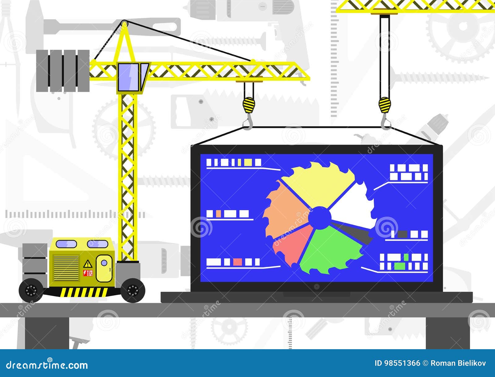 Infographic Engineering Template Design Vector Illustration ...