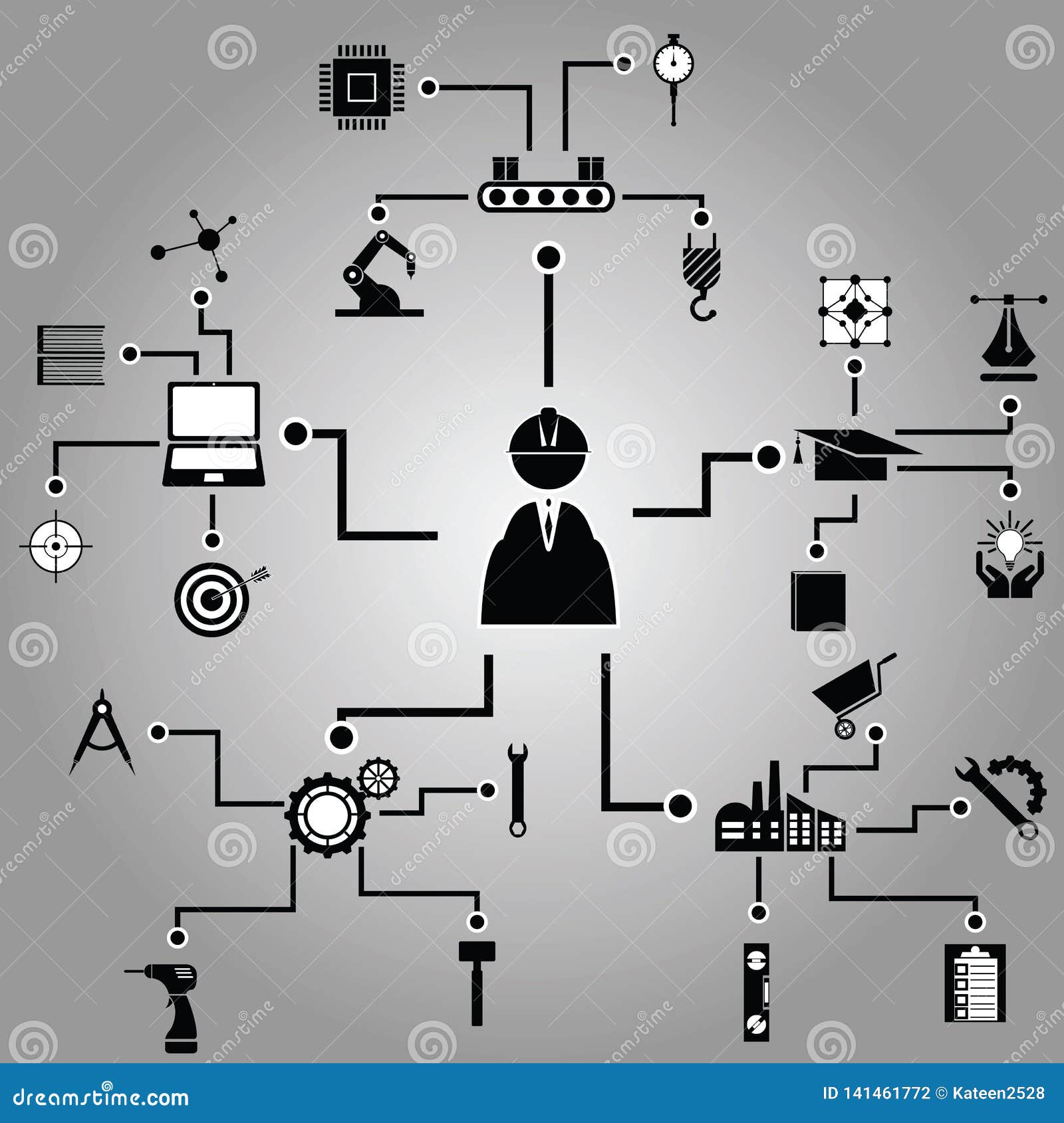 Infographic Engineering Template Design Stock Vector - Illustration of ...
