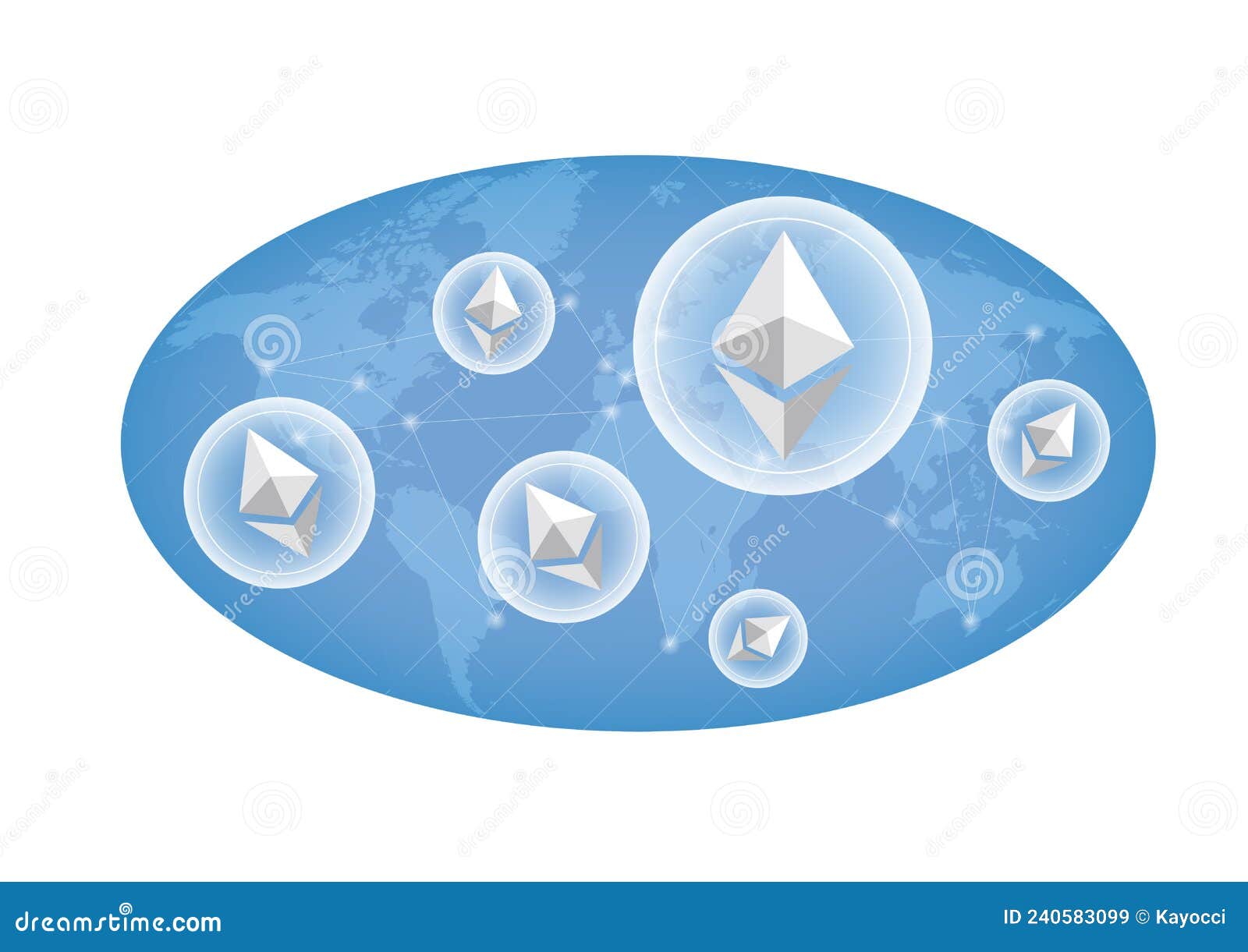 Infographic of Ethereum Connected by Blockchain Editorial Stock Image ...