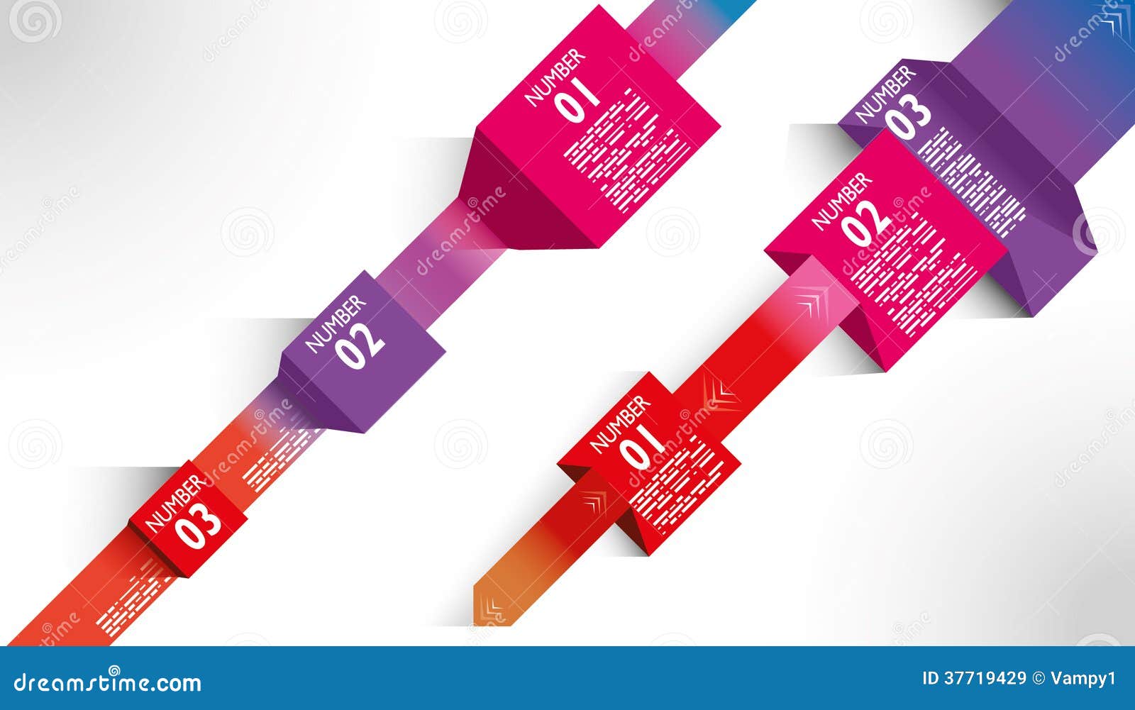 Infographic Examples Colored Bands Arrows Lines Paper Royalty-Free ...