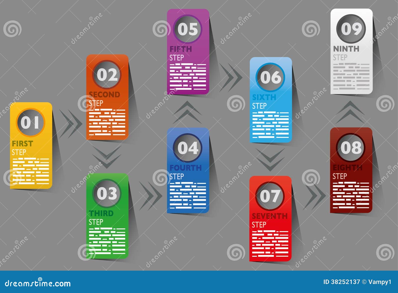 Infographic Examples Numbers Colored Bands Stock Illustration ...