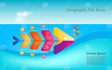 Infographic Fish Bone Chart To Present Data Template Stock Vector ...
