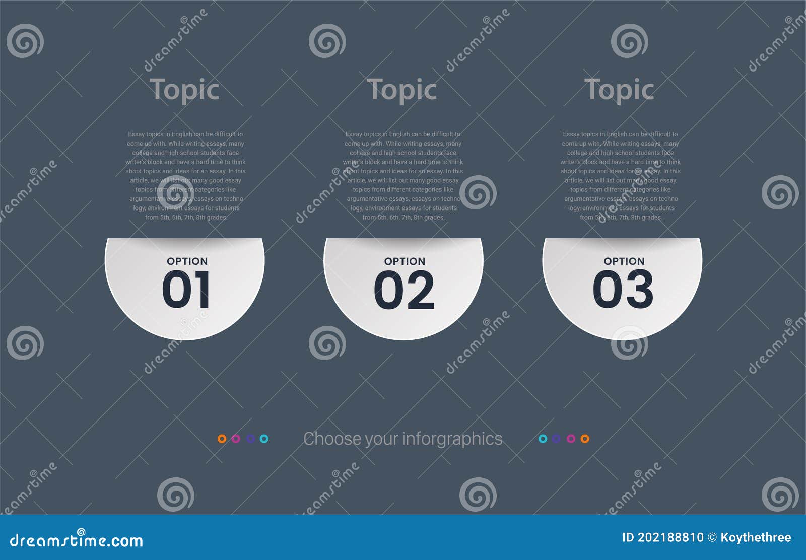 Modern Infographics Template Design With 3 Options, Infographics ...