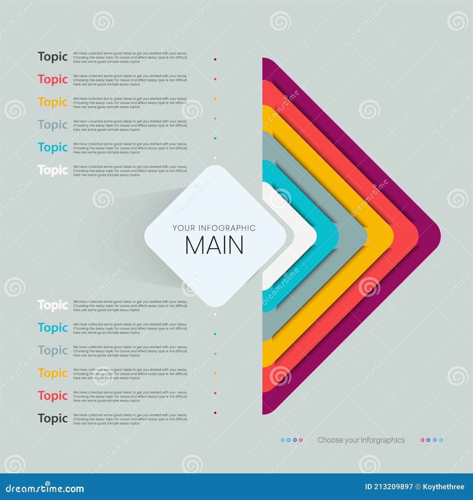 Rectangle Infographic Design Template with Options Icons or Steps Used ...