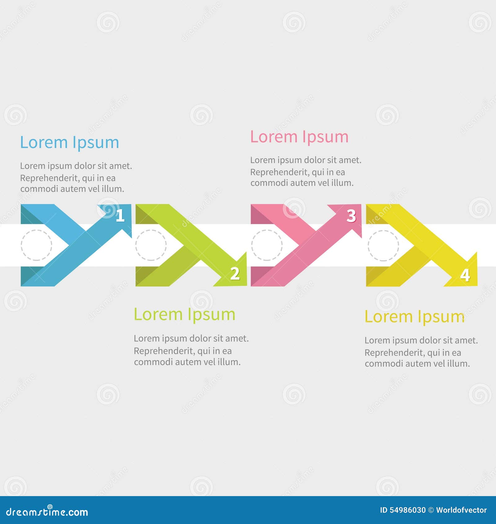 Infographic Five Step Timeline Ribbon Arrow Vector Illustration ... Infographic Five Step Timeline Ribbon Arrow Vector Illustration ...