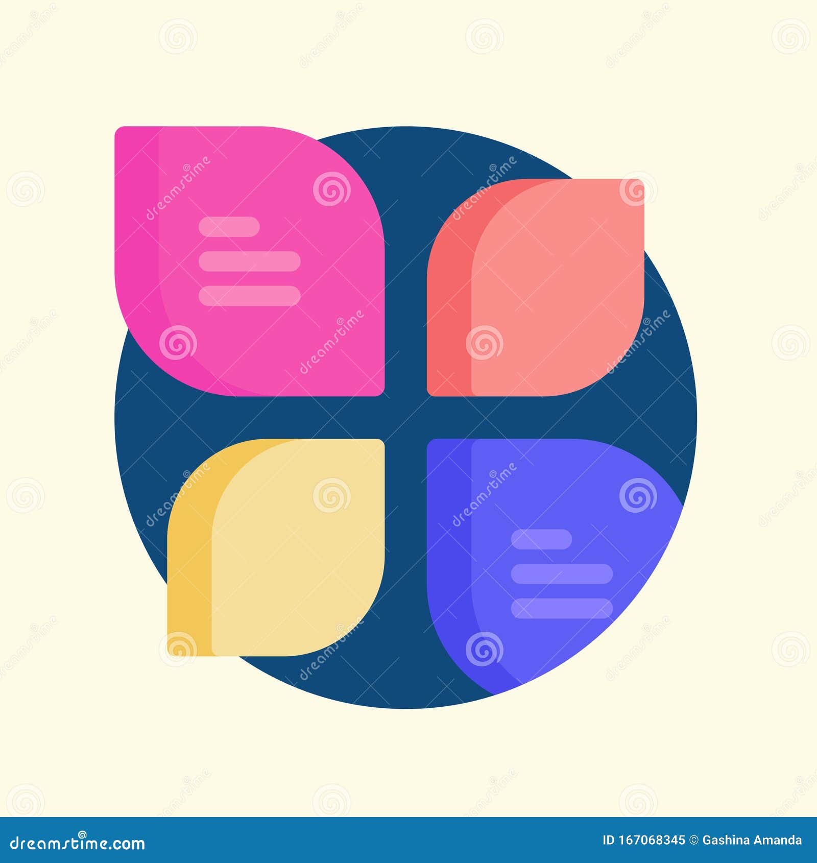 Infographic Flat Icon Vector Graphic Download Template Stock Abbildung ...