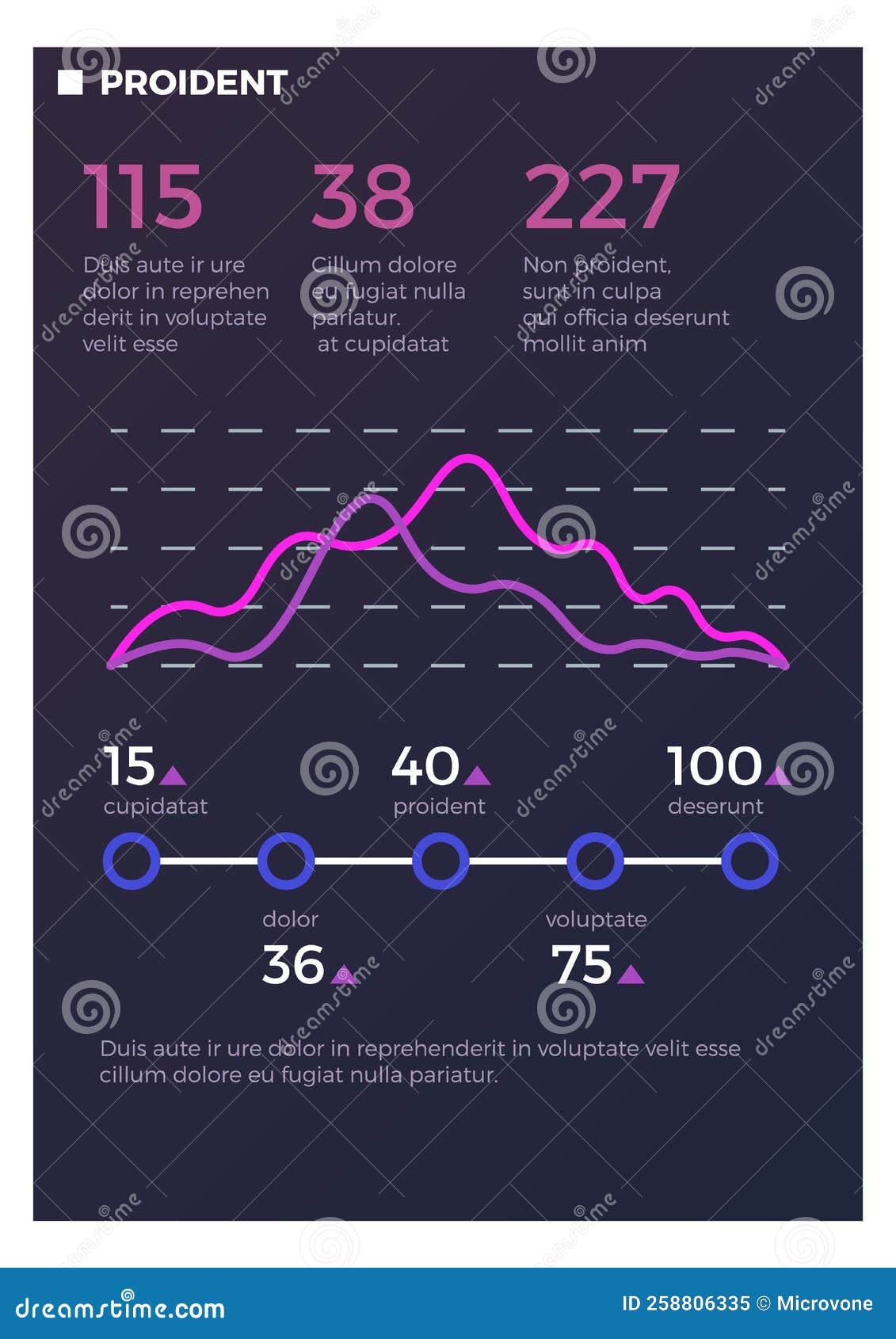 Infographic Flyer with Chart and Diagram. Statistic Report Slide Stock ...