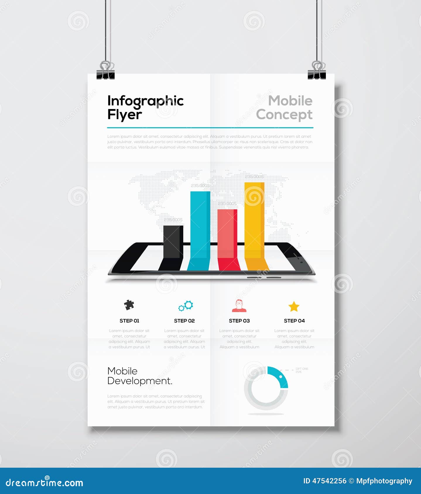Infographic Flyer Design Template With Infographic Element Cartoon ...