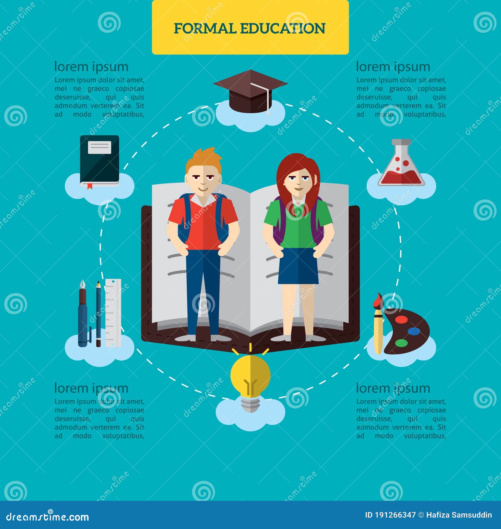 Infographic of Formal Education. Vector Illustration Decorative Design ...