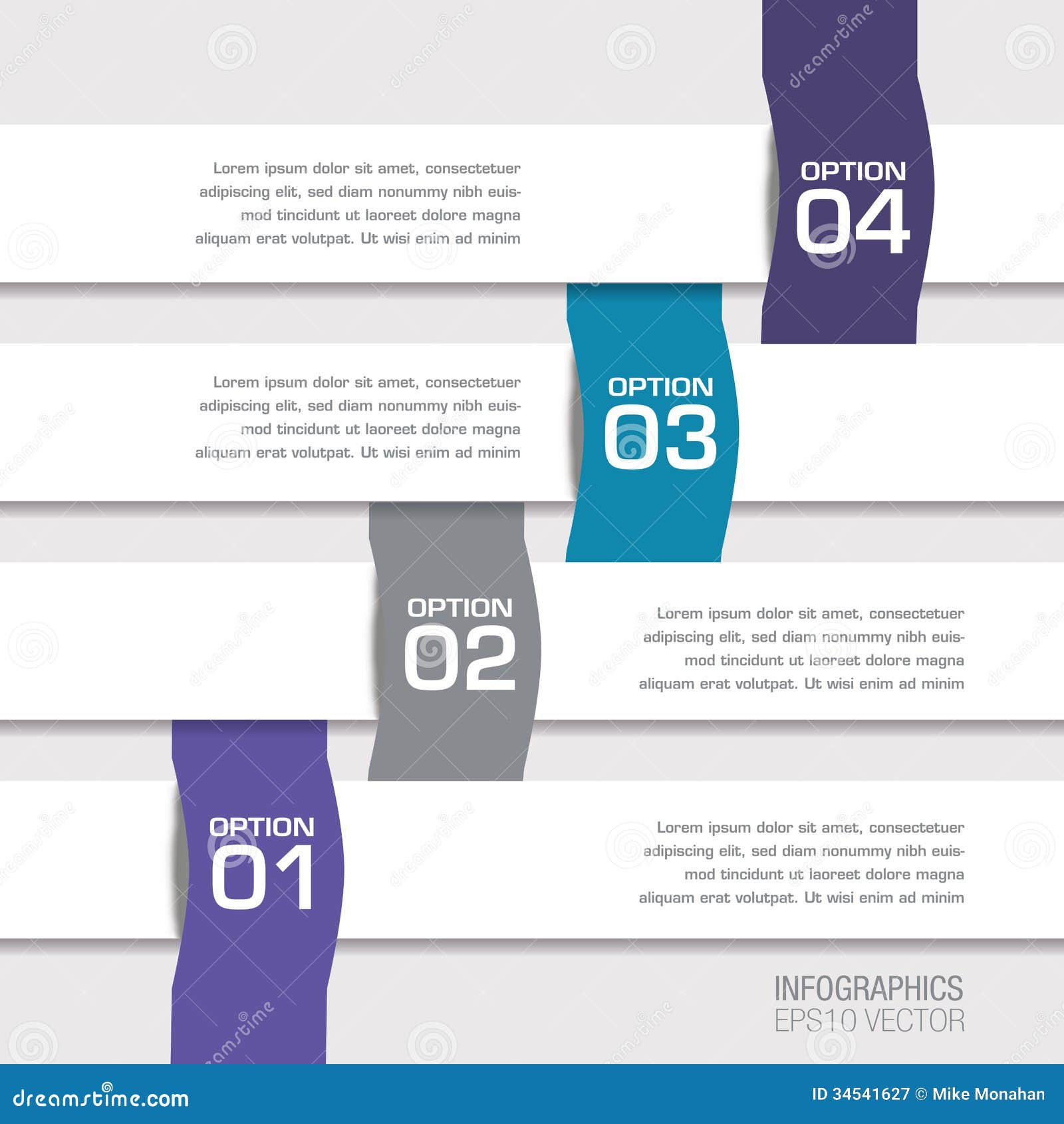 Infographic with Four Options Stock Vector - Illustration of ...