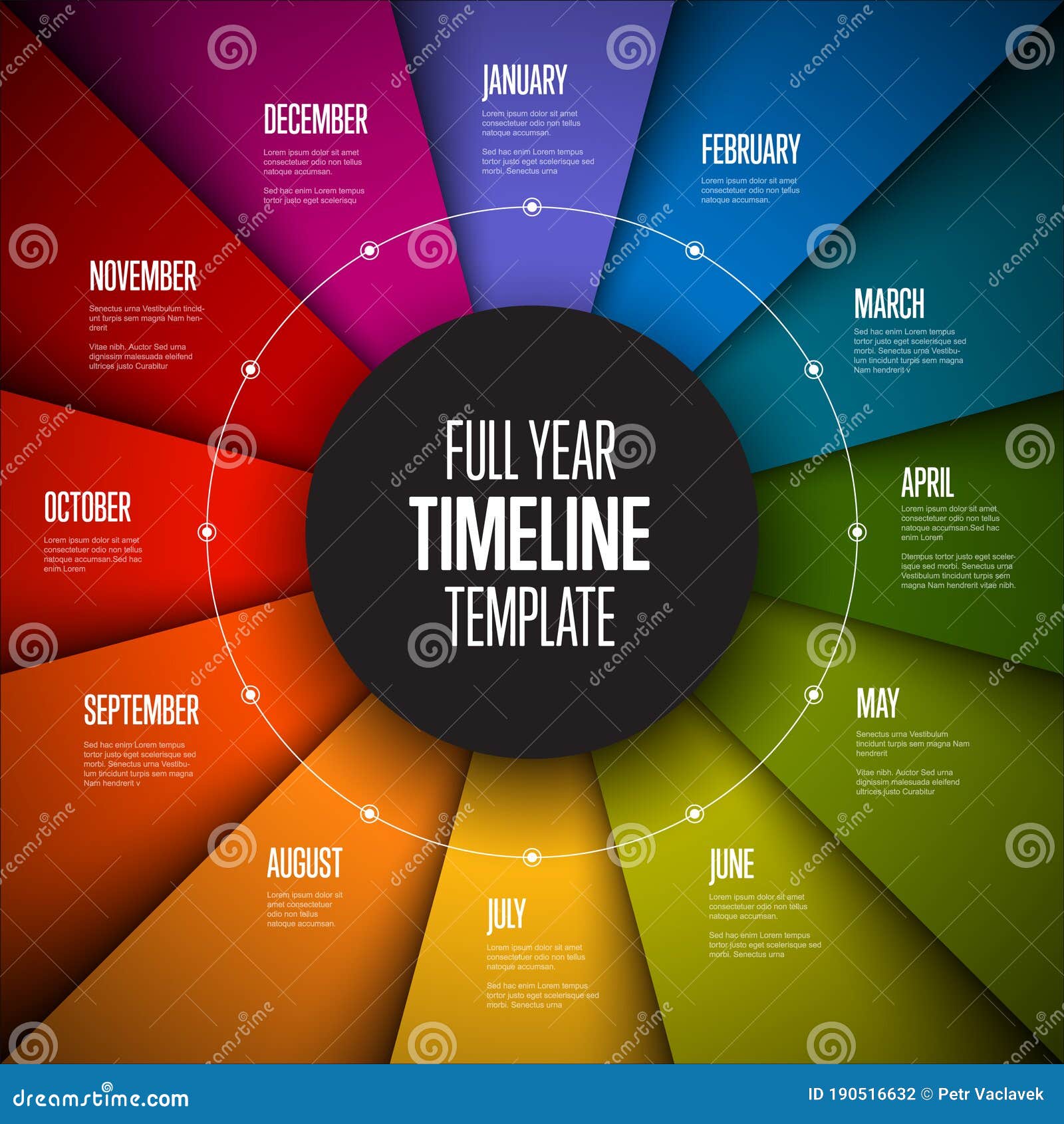 Infographic Full Year Timeline Template Stock Vector - Illustration of ... Infographic Full Year Timeline Template Stock Vector - Illustration of ...