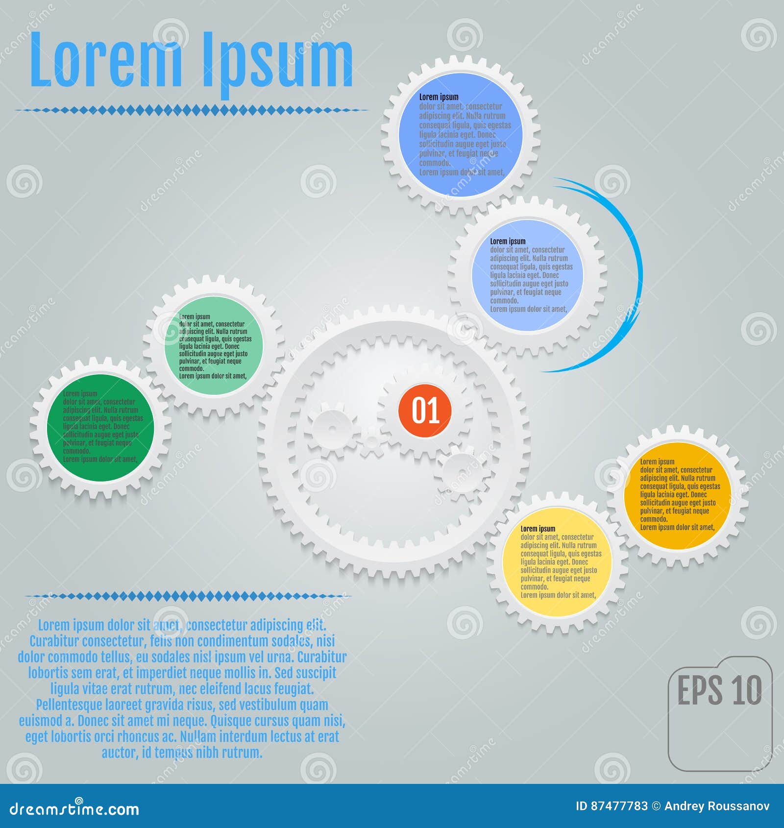 Infographic Gears for Your Business. Vector Illustration Stock Vector ...