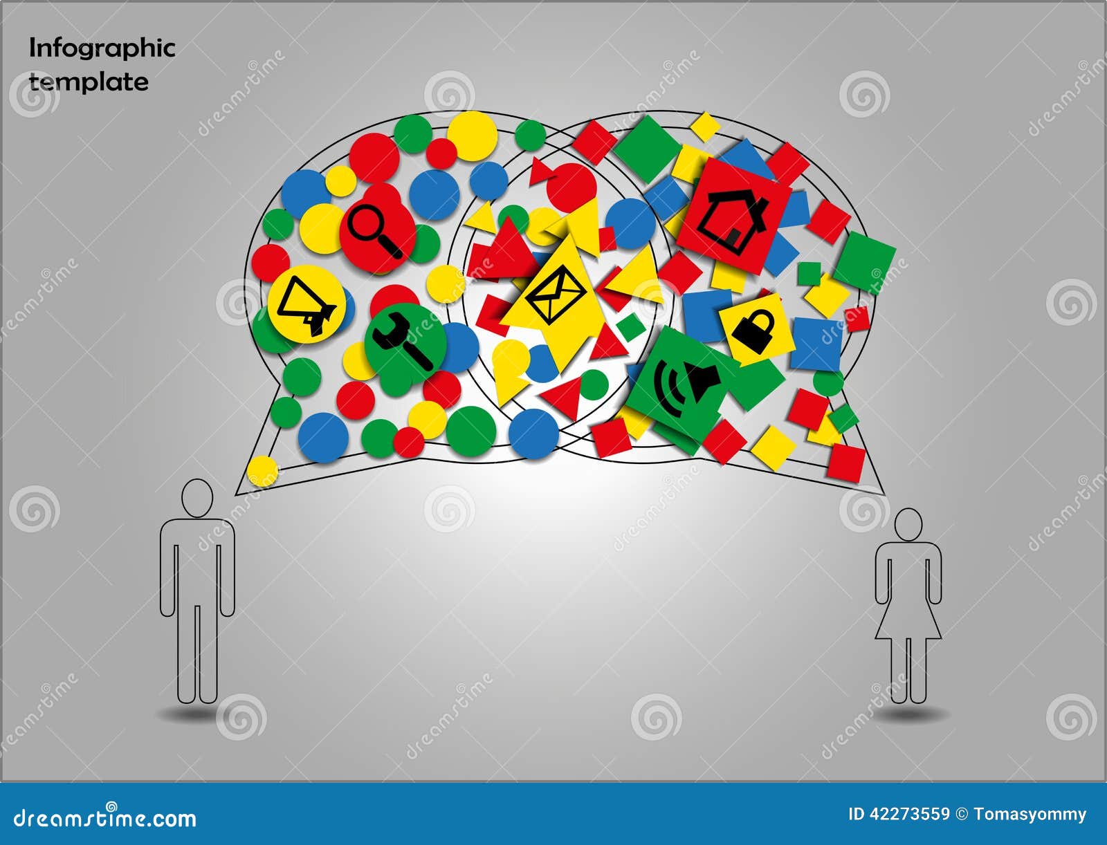 Infographic Gender Communication Stock Illustration - Illustration of ...