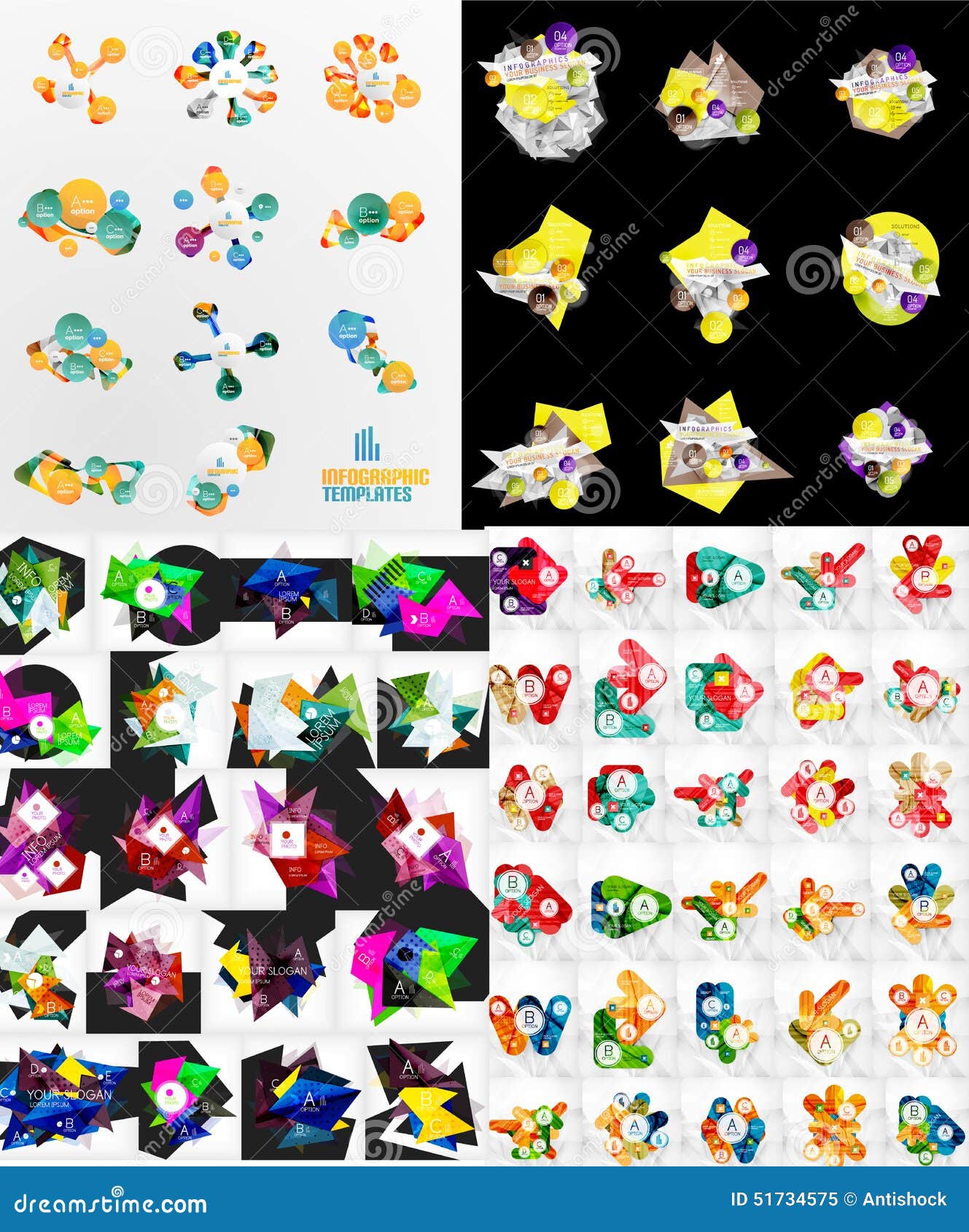 Infographic Geometric Layouts Stock Vector - Illustration of element ...