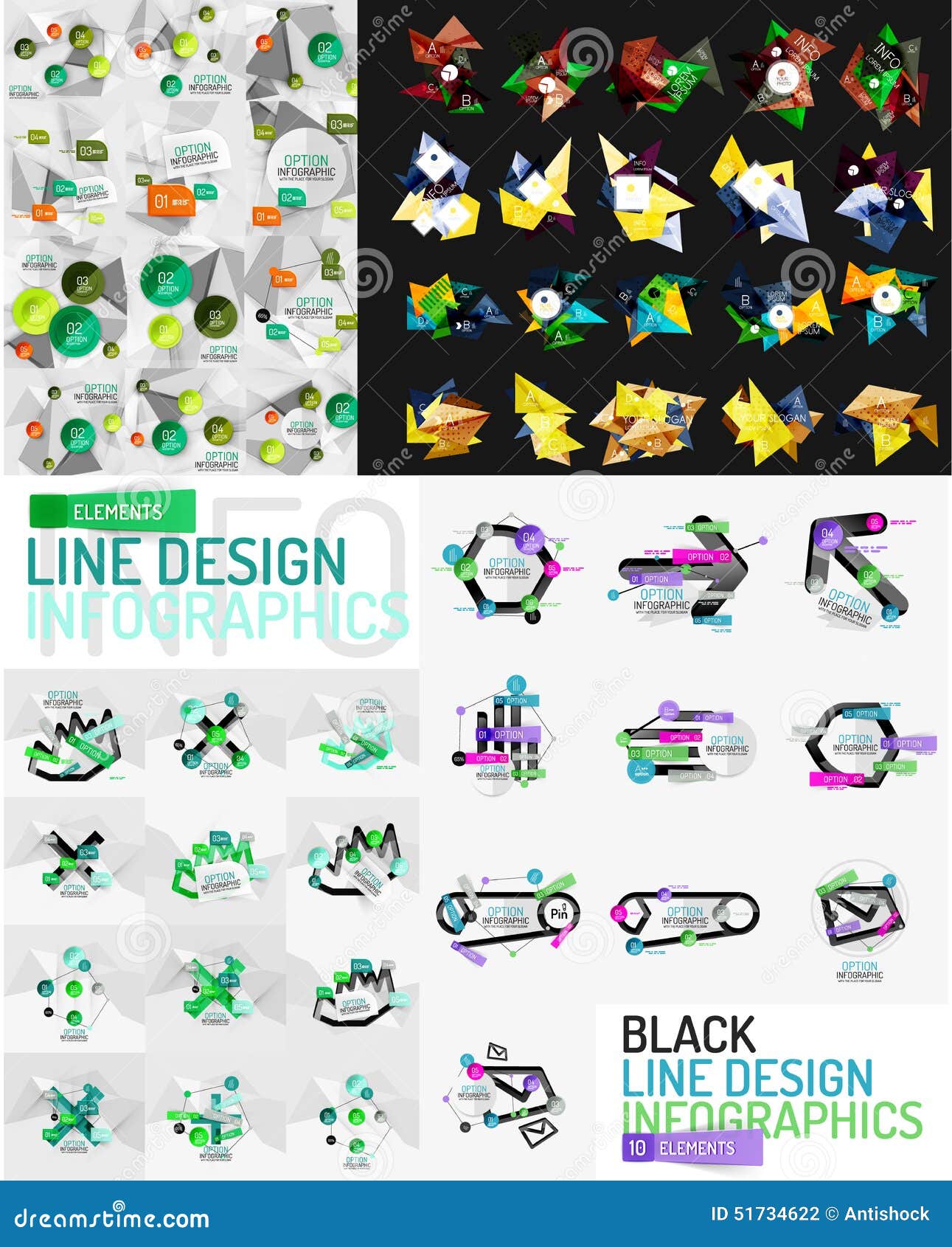 Infographic Geometric Layouts Stock Vector - Illustration of brochure ...