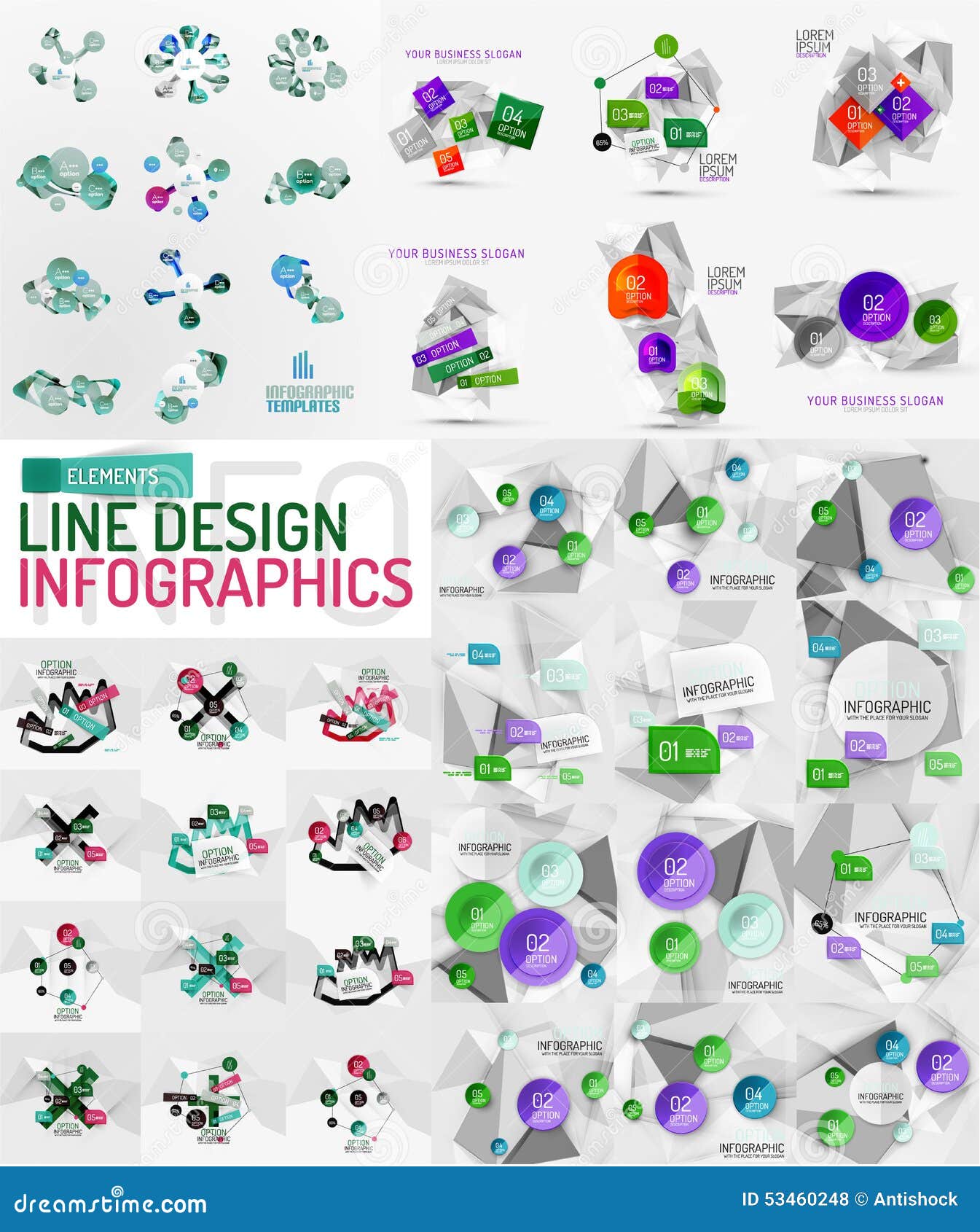 Infographic Geometric Layouts Stock Vector - Illustration of graphics ...