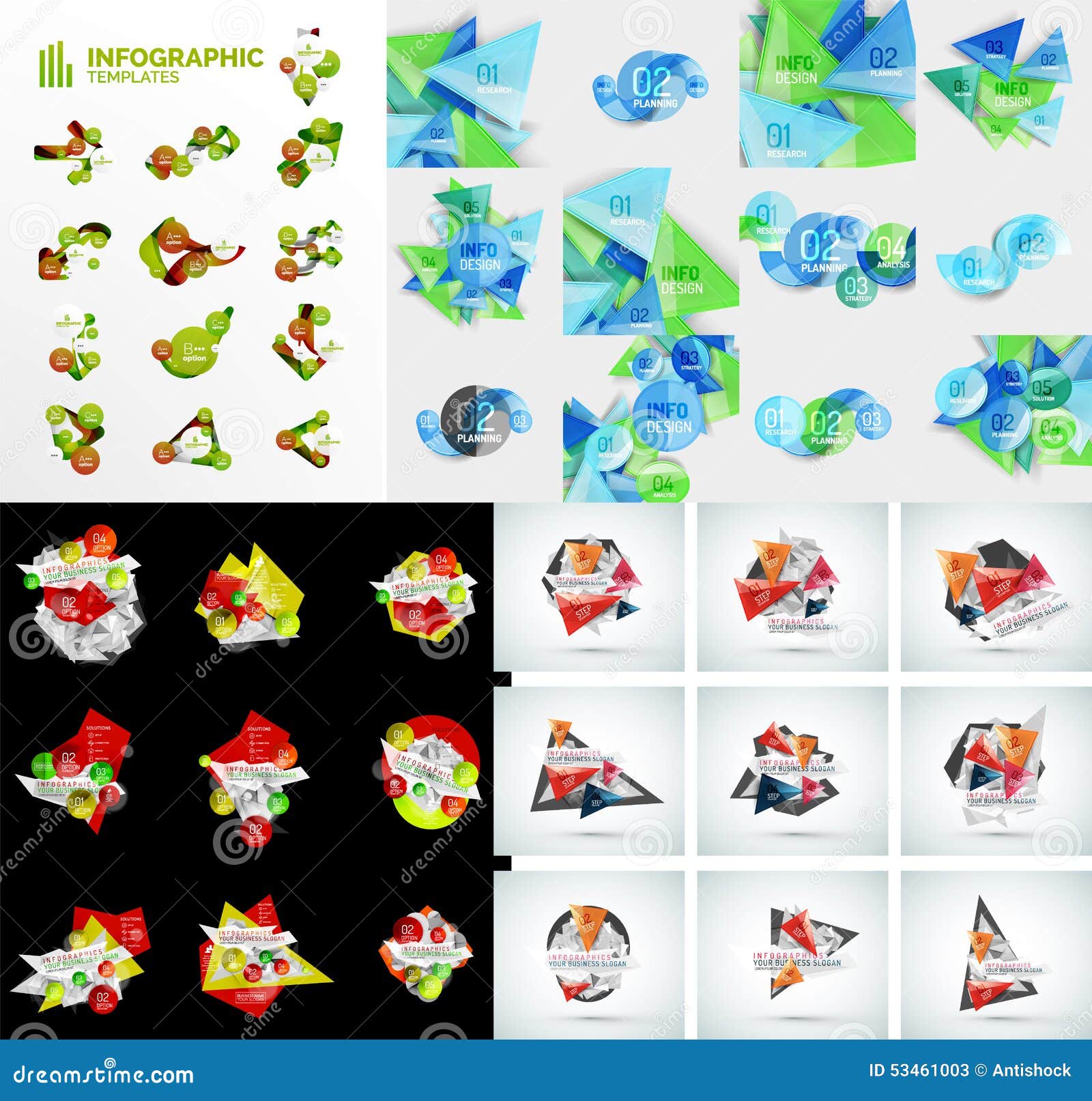 Infographic Geometric Layouts Cartoon Vector | CartoonDealer.com #53461003