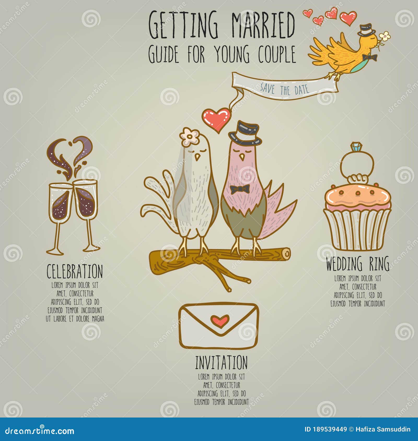 Infographic of Getting Married. Vector Illustration Decorative Design ...
