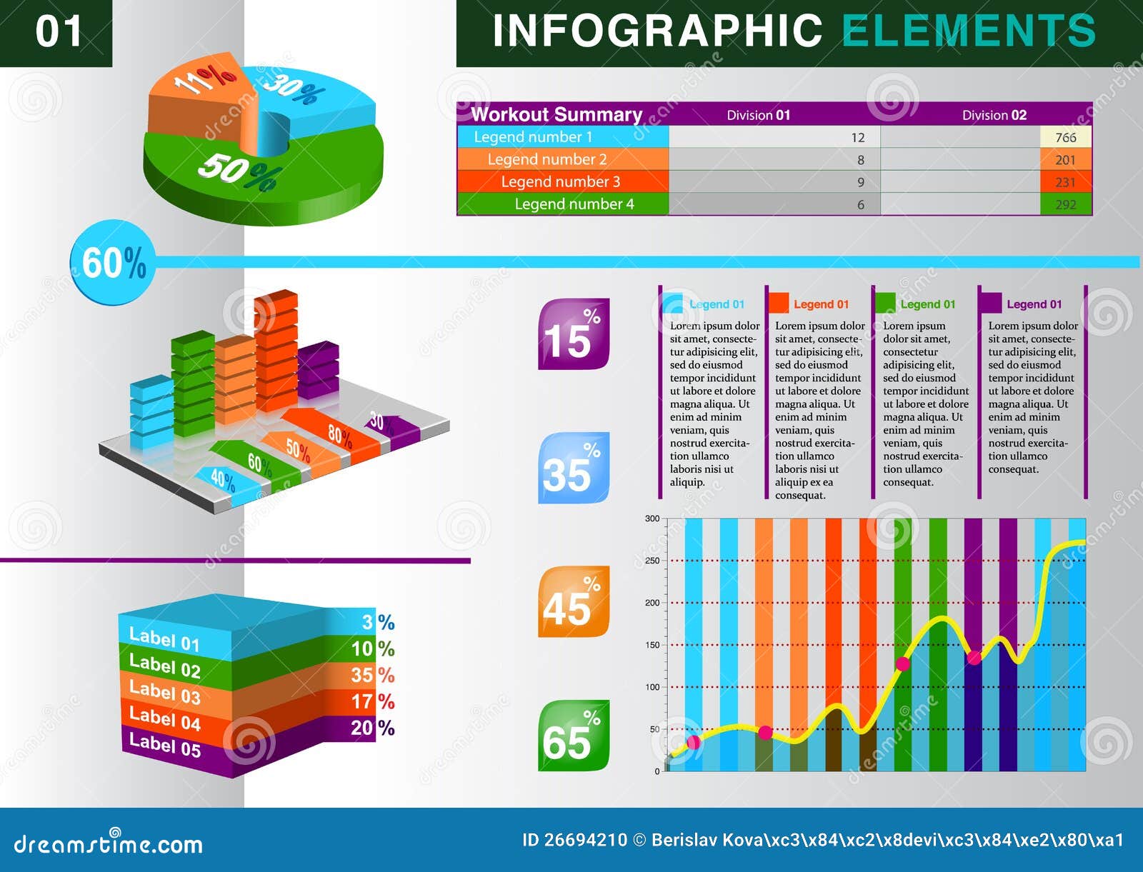 INFOGRAPHIC graph ELEMENT stock illustration. Illustration of globe ...