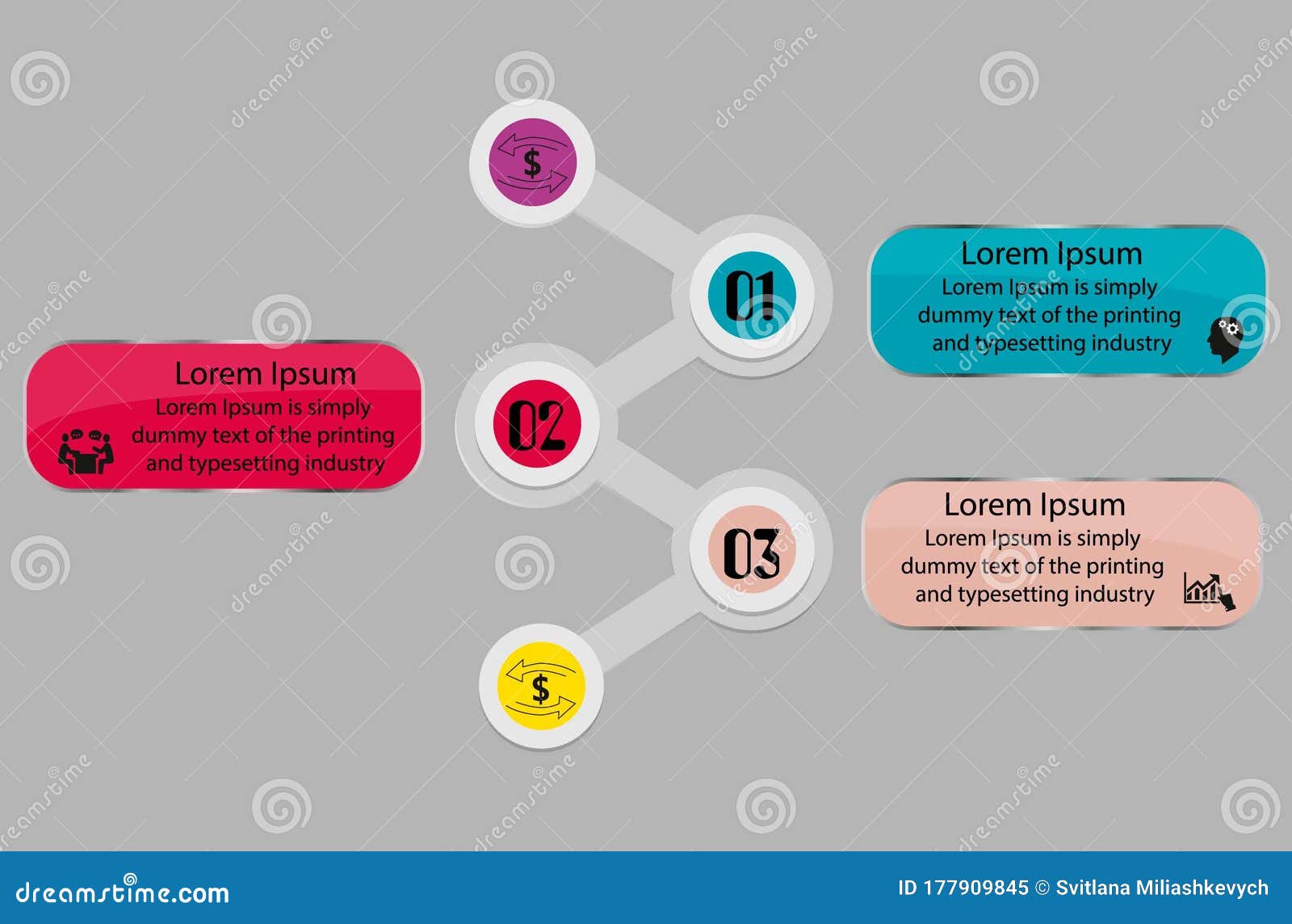 Negotiations Infographics Linear Icons Collection Royalty-Free Stock Photography | CartoonDealer ...
