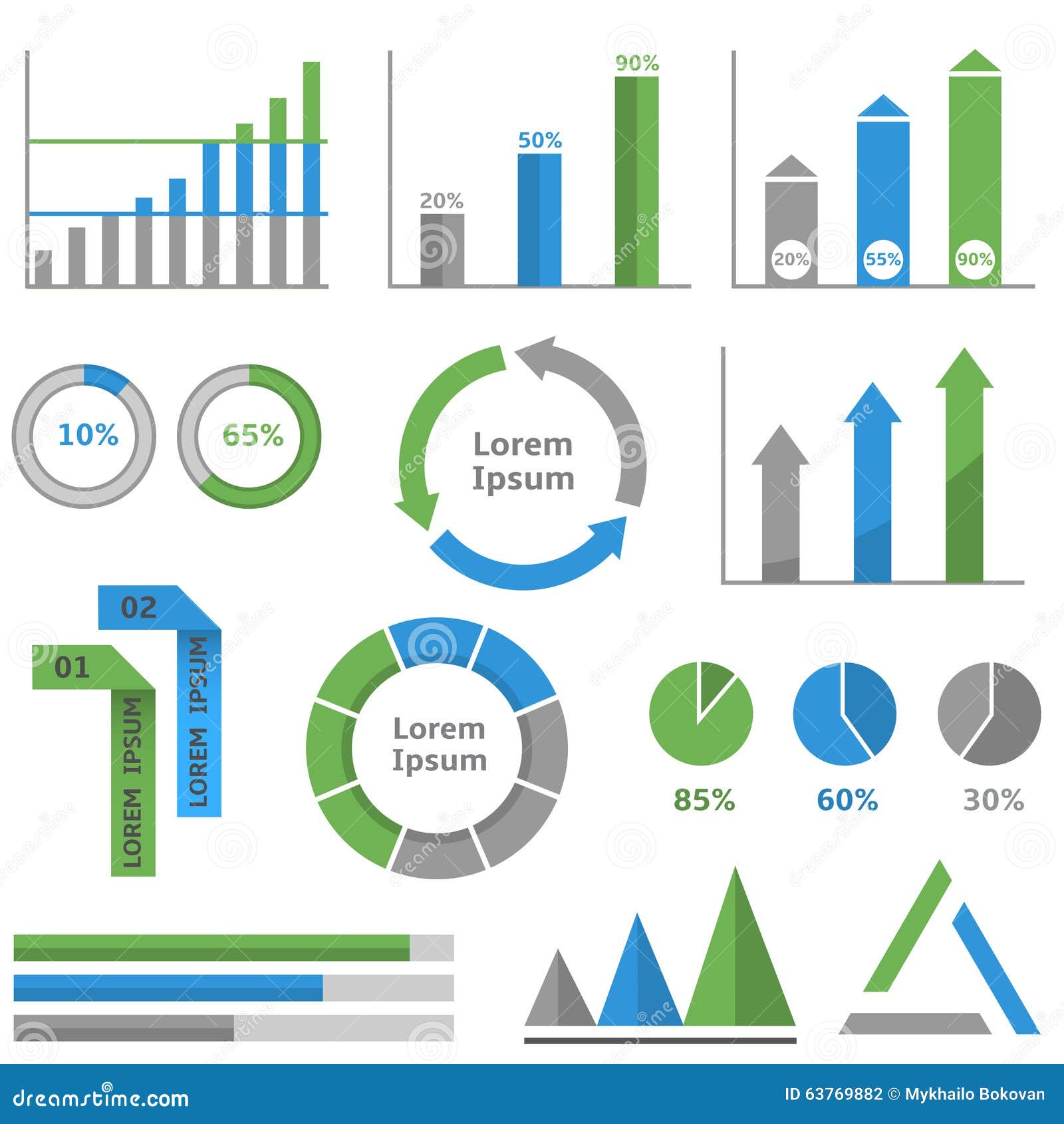 Infographic graph set stock vector. Illustration of infographic - 63769882