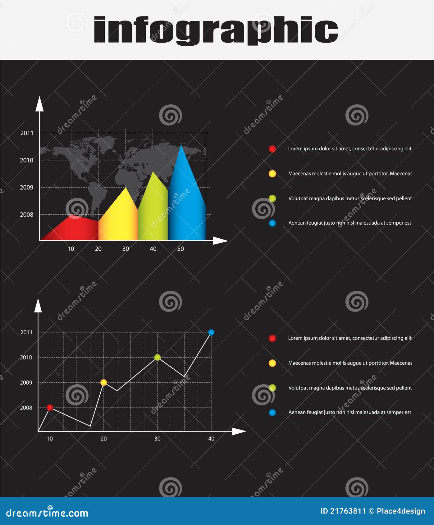 Infographic Graphs Cartoon Vector | CartoonDealer.com #22273701