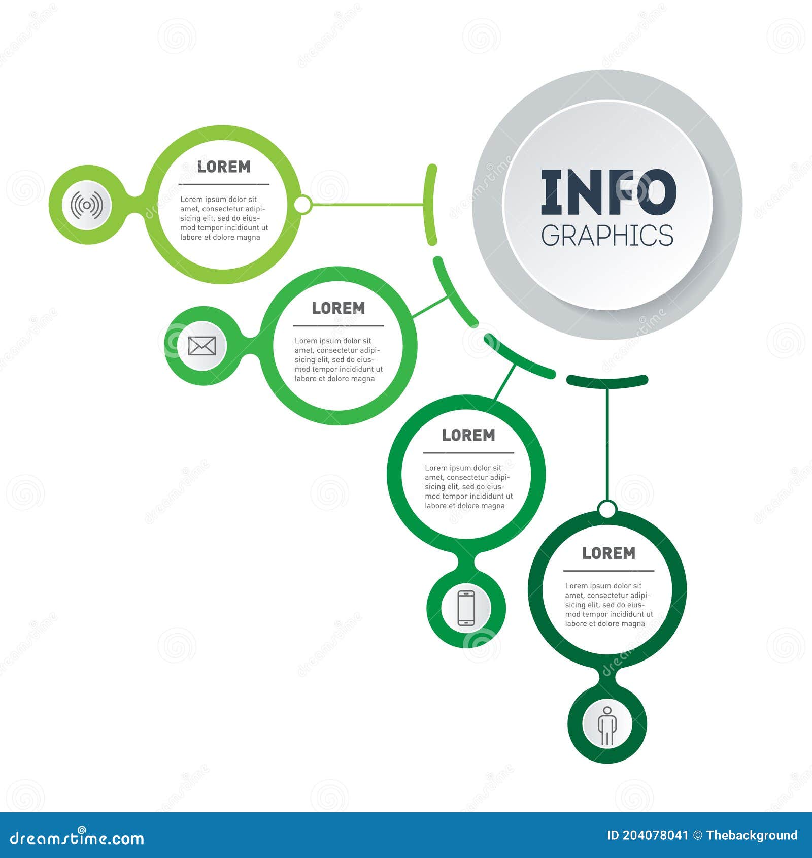 Infographic of Green Technology or Education Process with Four Steps ...