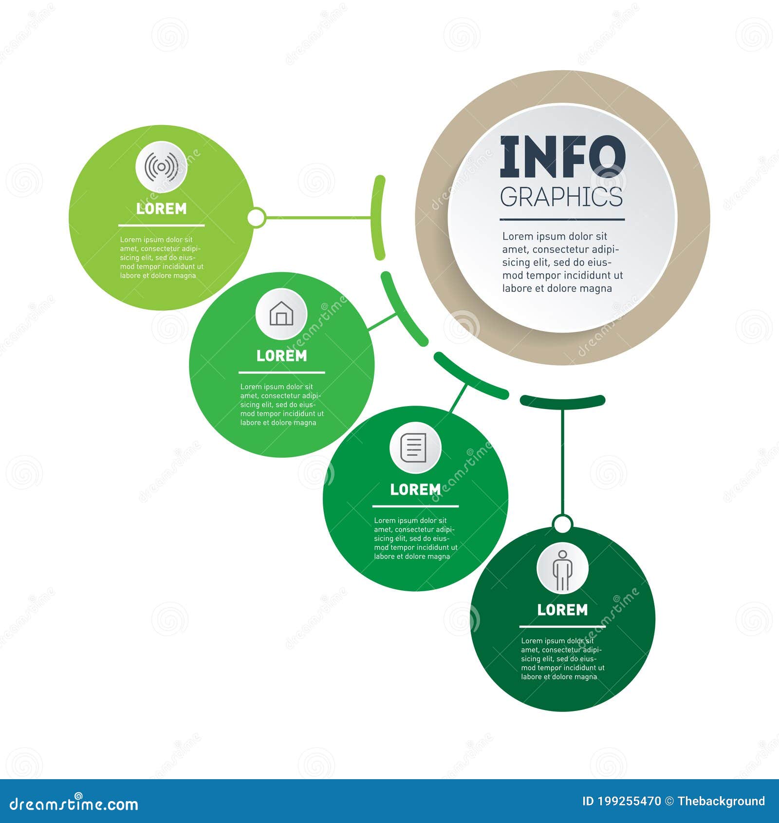 Infographic of Green Technology or Education Process with Four Steps ...