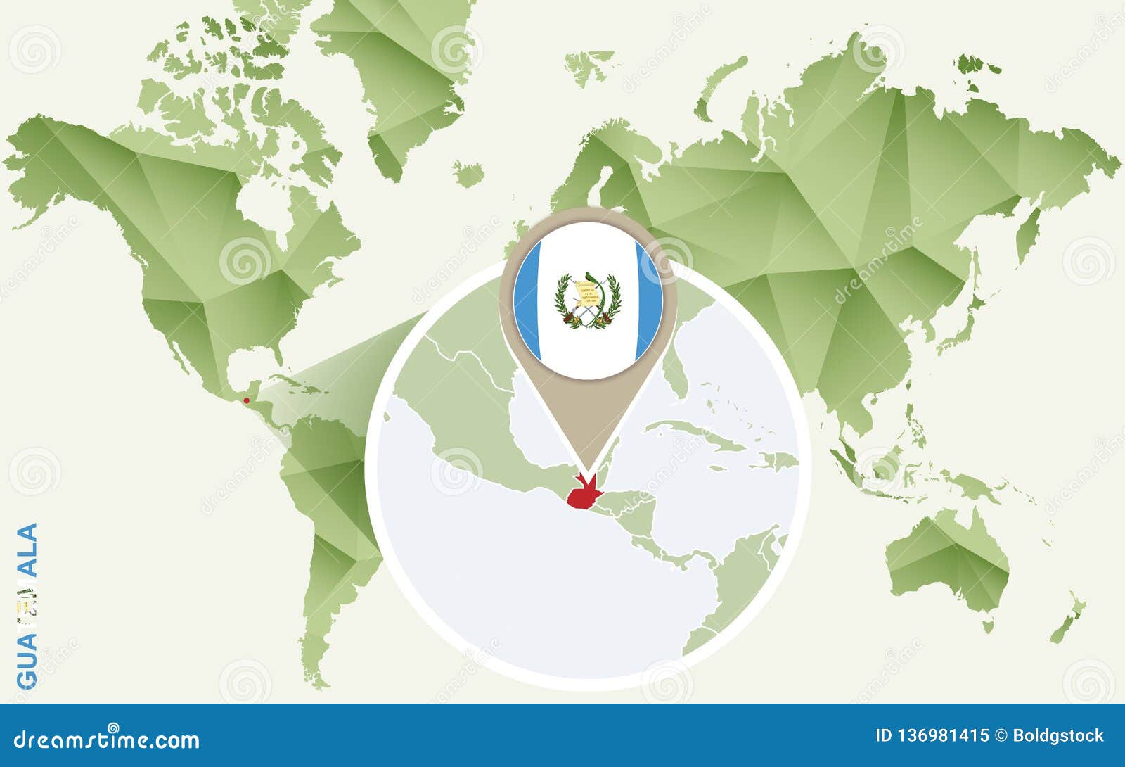 Infographic for Guatemala, Detailed Map of Guatemala with Flag Stock ...