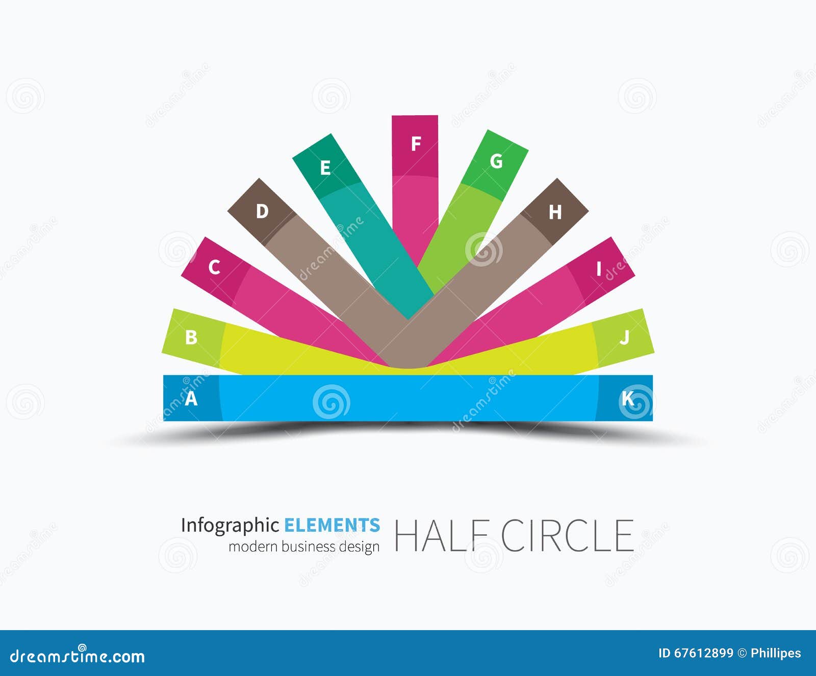 Infographic Half Circle Design Cartoon Vector | CartoonDealer.com #67612899