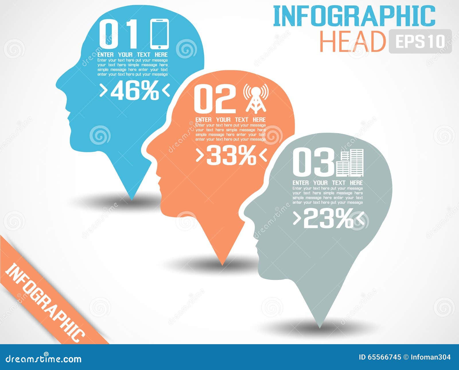 Infographic head style stock vector. Illustration of concept - 65566745