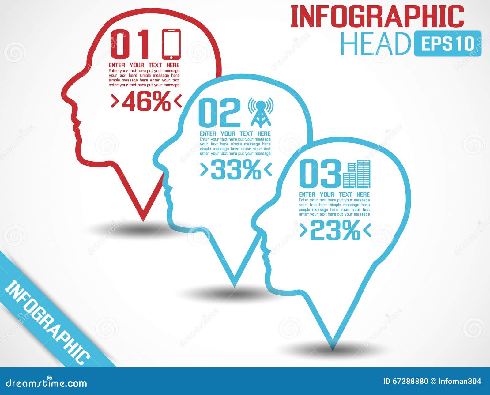 Infographic head style stock vector. Illustration of data - 67388880