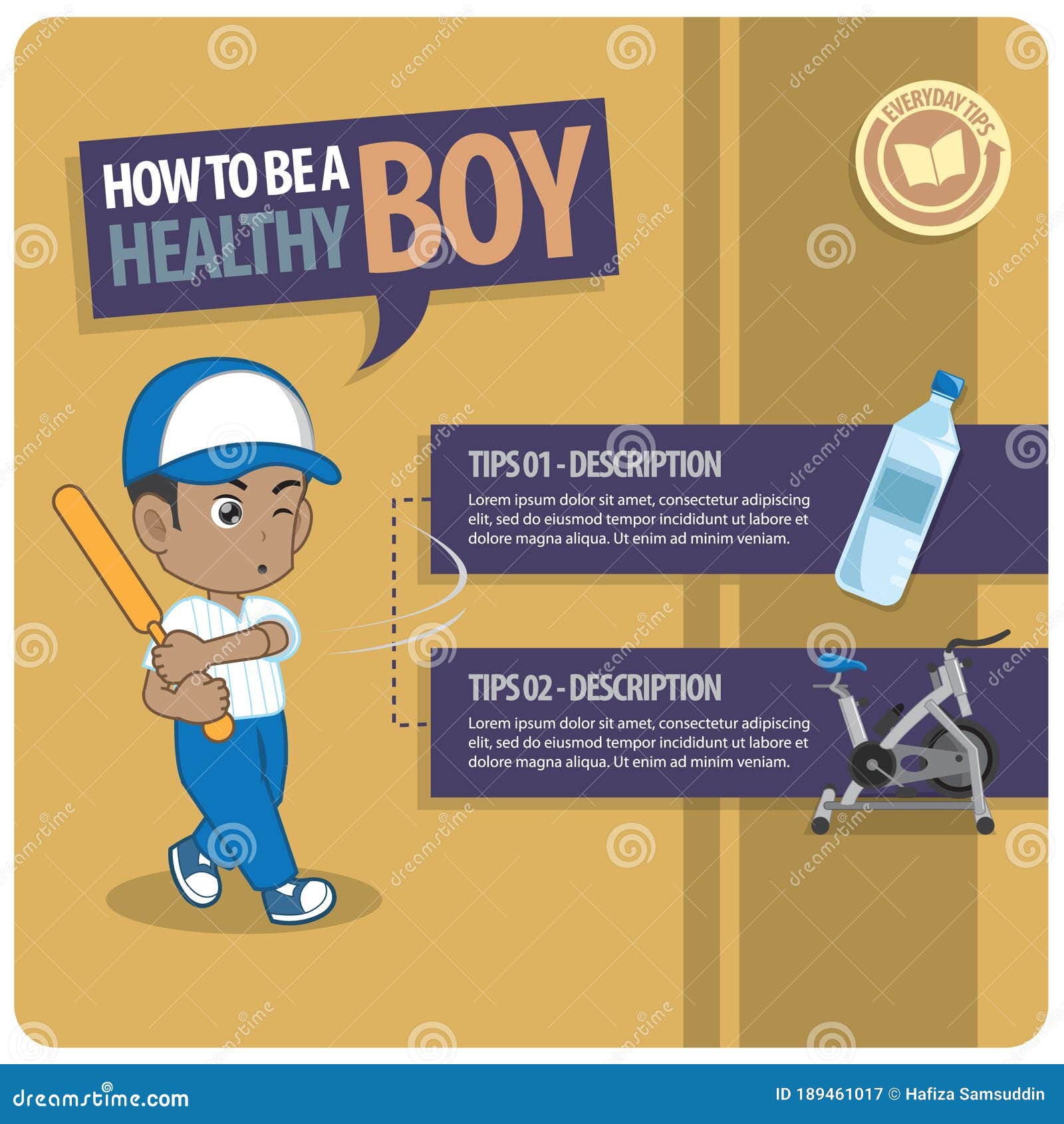 Infographic of an Healthy Boy. Vector Illustration Decorative Design ...