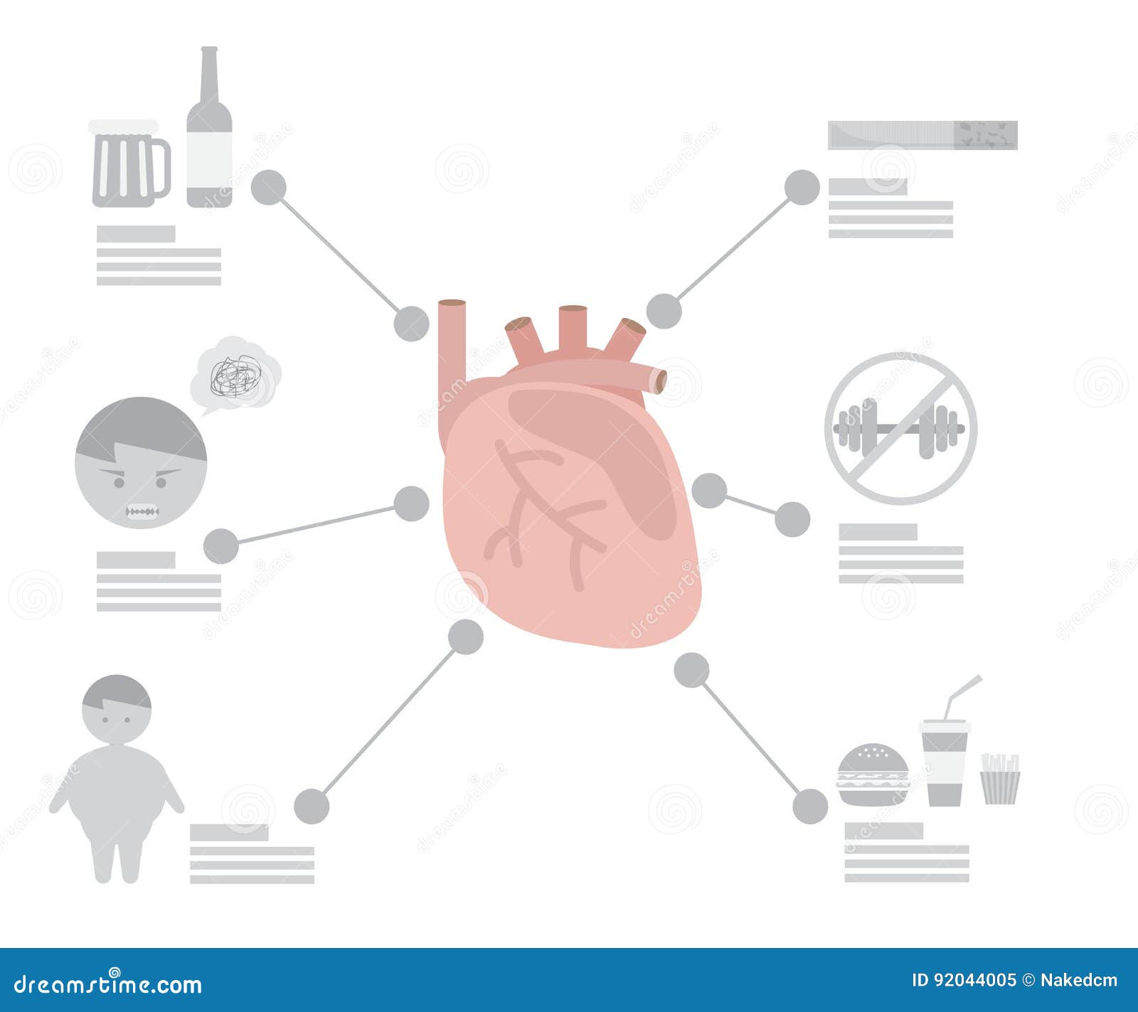 Infographic of Heart Disease Factor Stock Illustration - Illustration ...