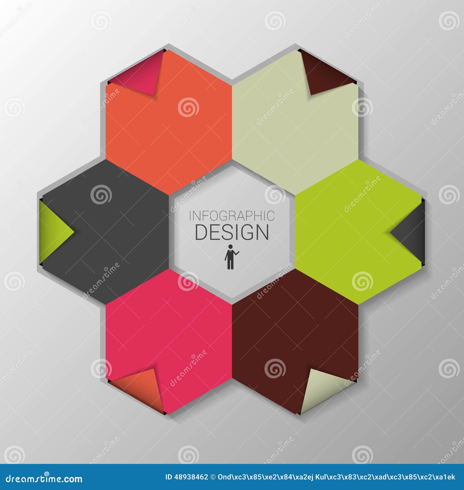 Infographic with Hexagon. Business Template Stock Vector - Illustration ...