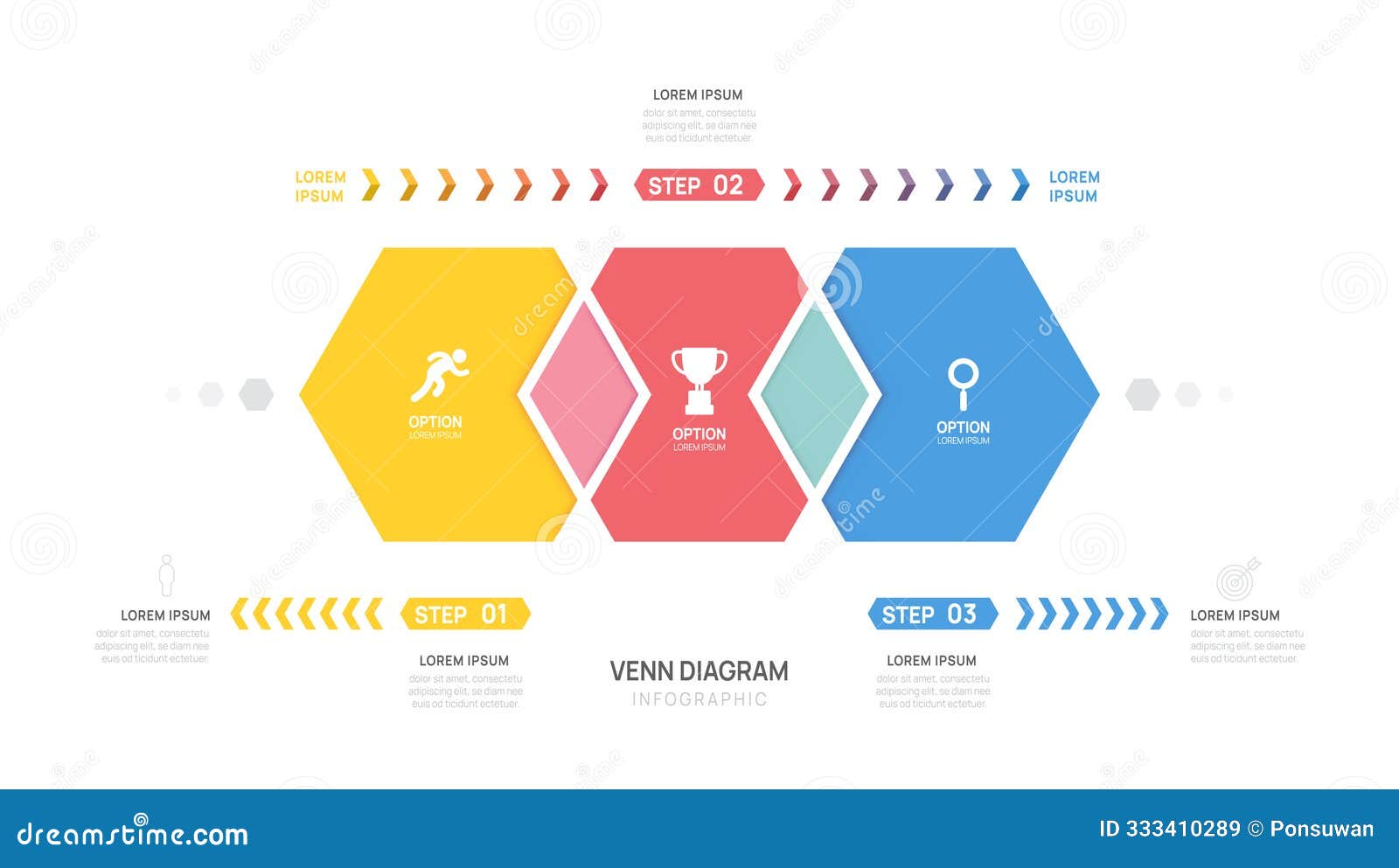 Infographic Hexagon Geometric Venn Diagram Chart Template For Business ... Infographic Hexagon Geometric Venn Diagram Chart Template For Business ...