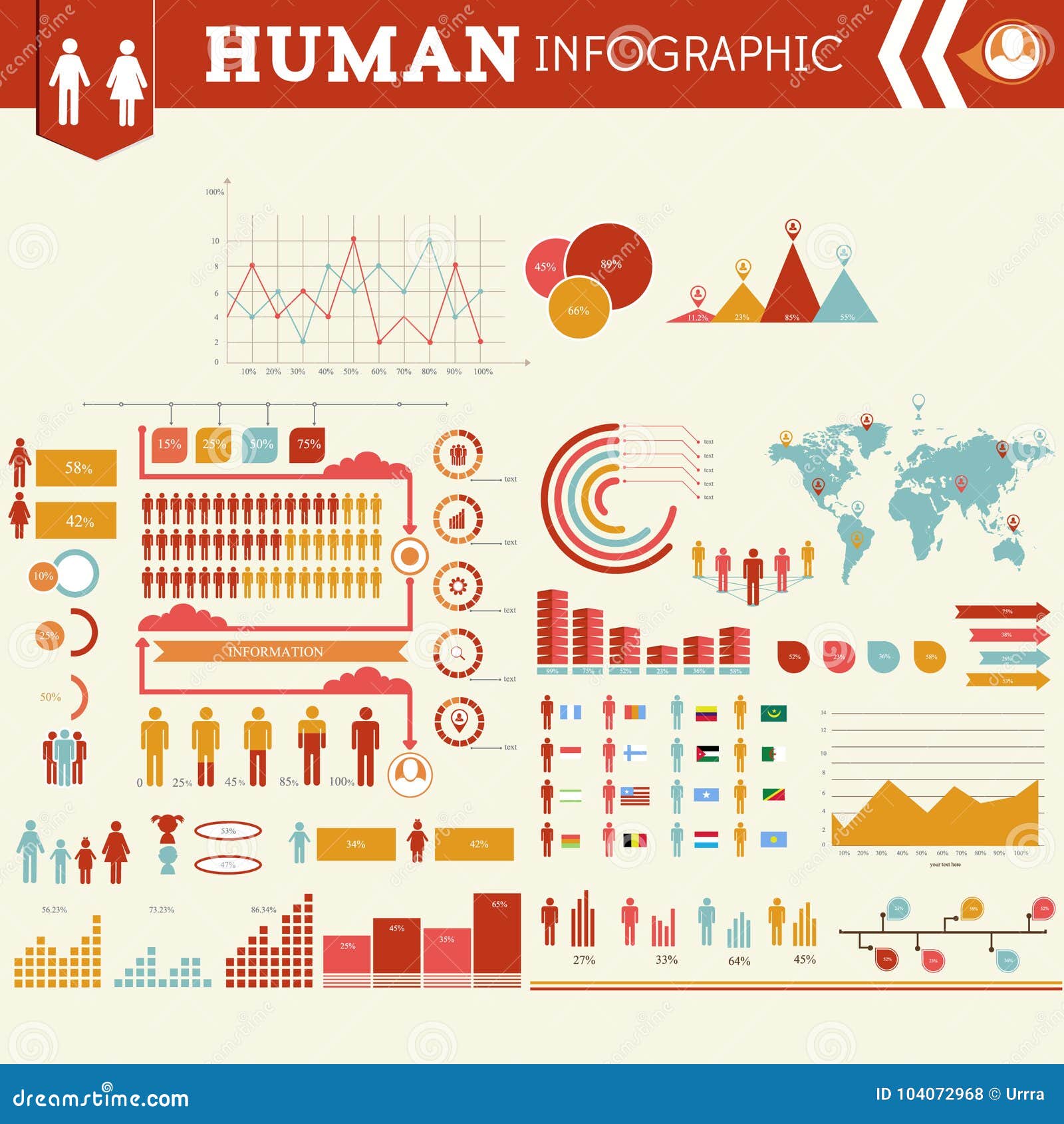 Infographic human stock vector. Illustration of presentation - 104072968