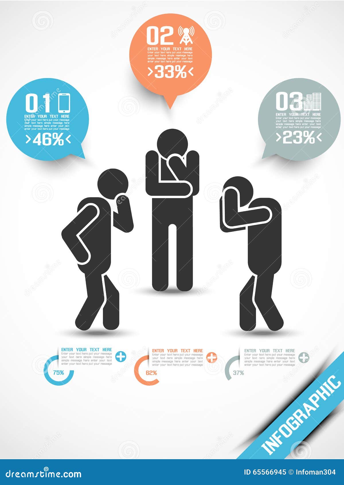 Infographic Icon Man Business Stock Vector - Illustration of concept ...