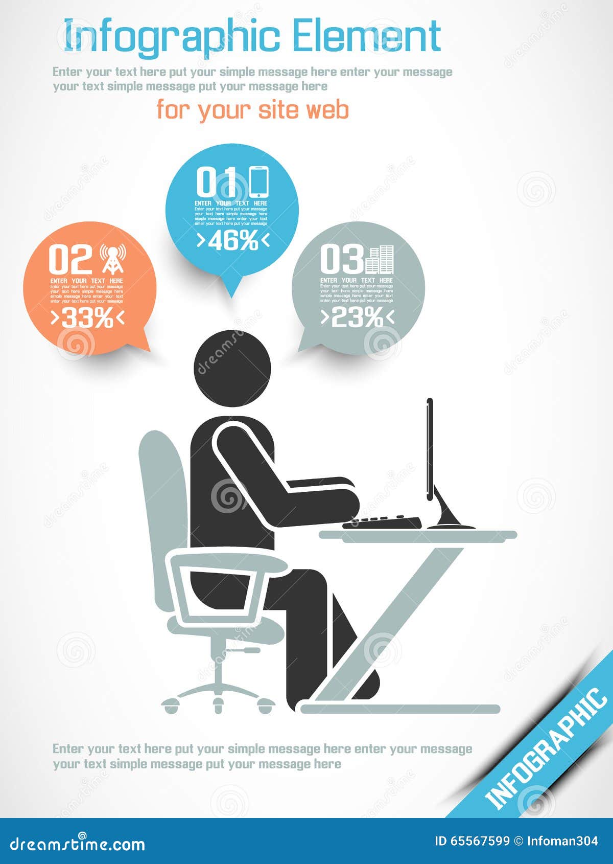 Infographic Icon Man Business Stock Vector - Illustration of ...