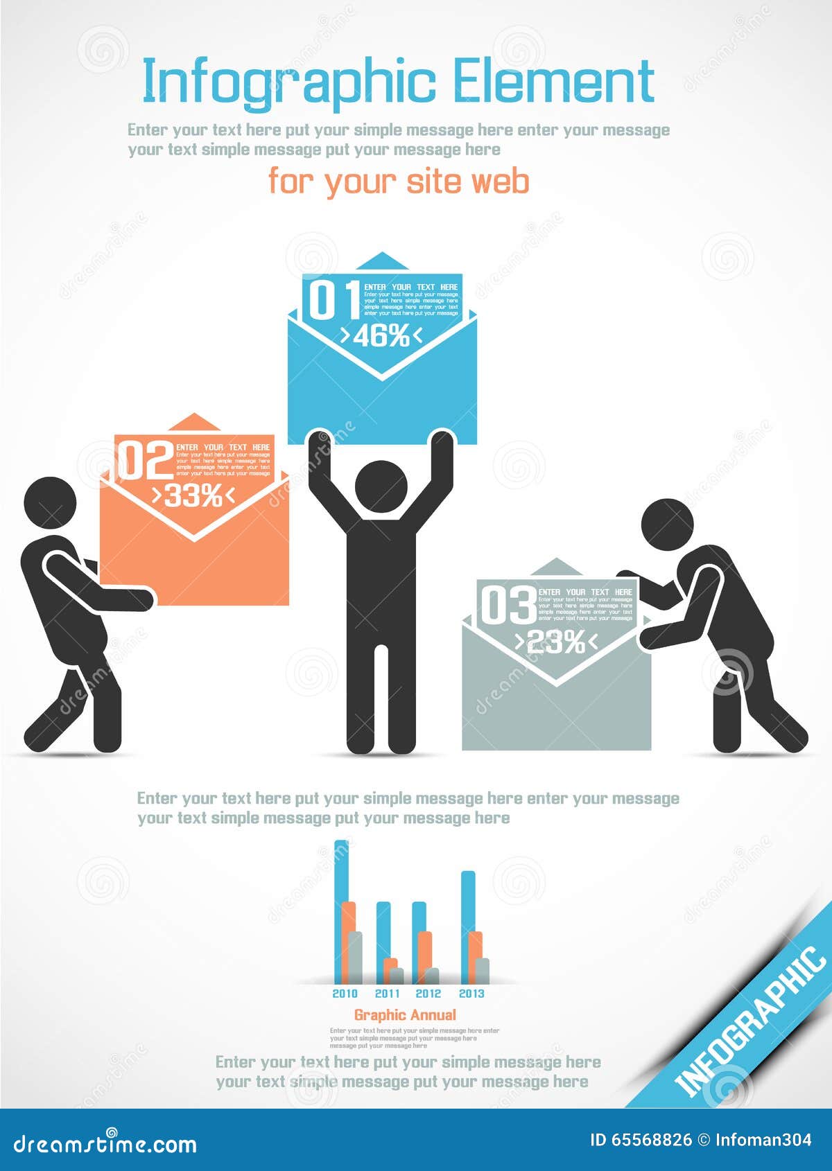 Infographic Icon Man Business Stock Vector - Illustration of origami ...