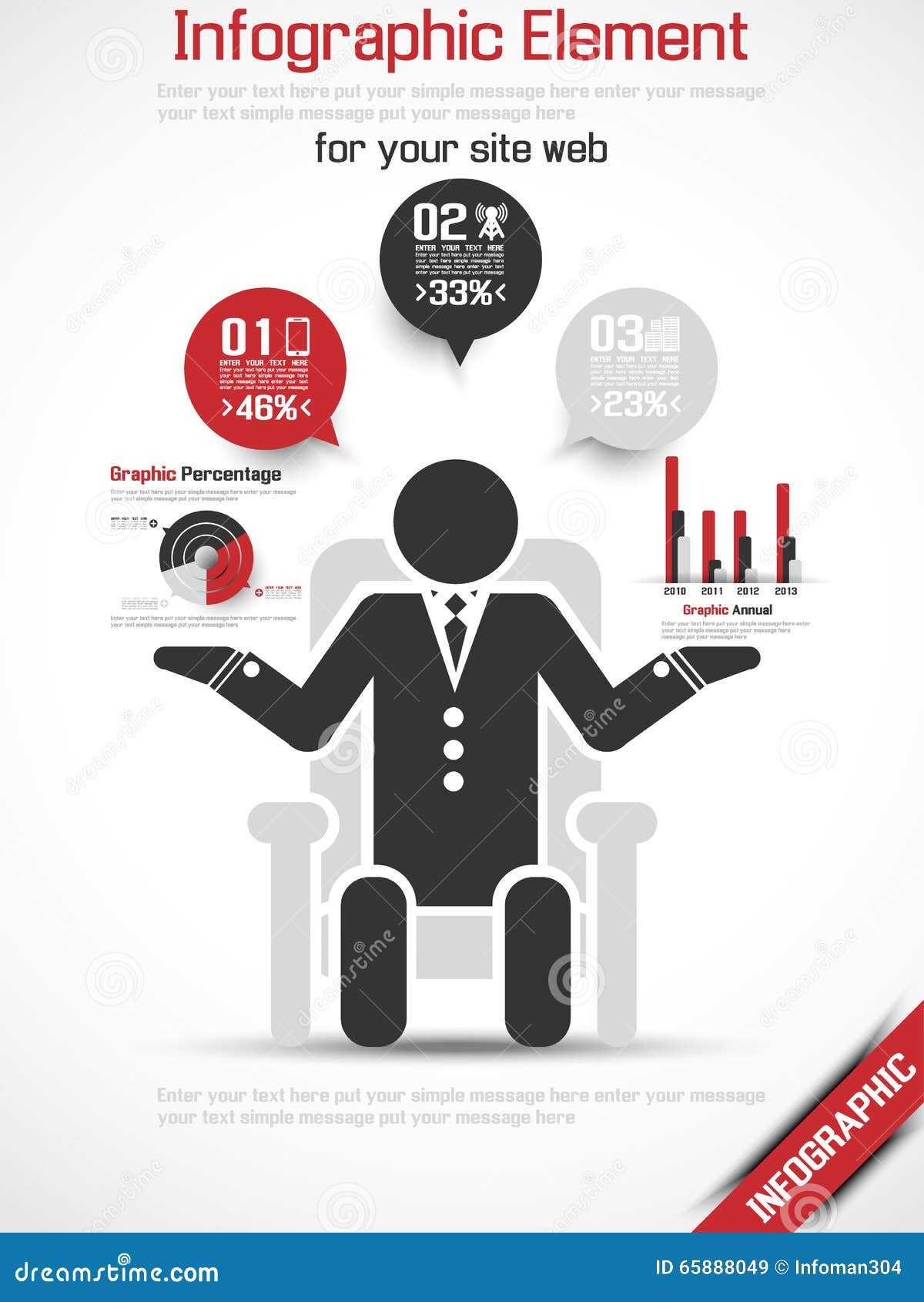 Infographic Icon Man Business Stock Vector - Illustration of data ...